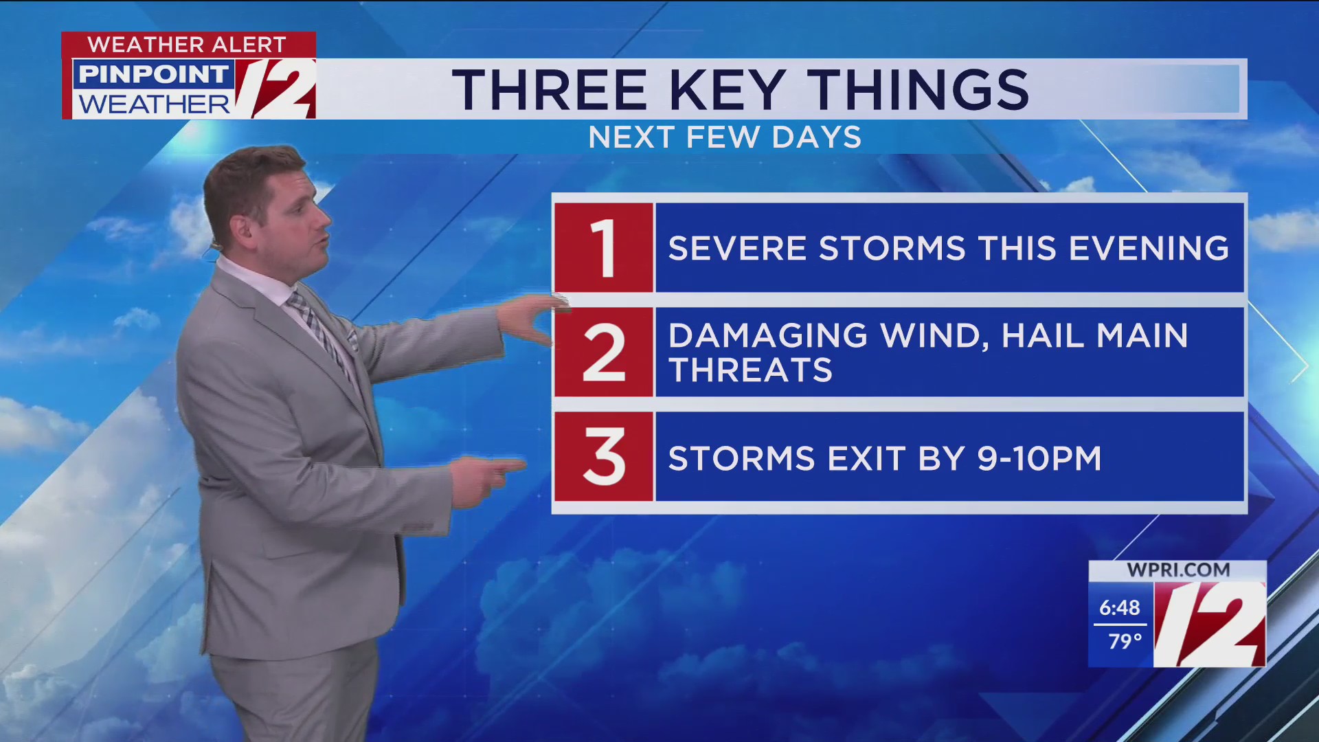 WPRI 12 Weather Forecast 7/20/25: Strong Storms This Evening; Nicer ...