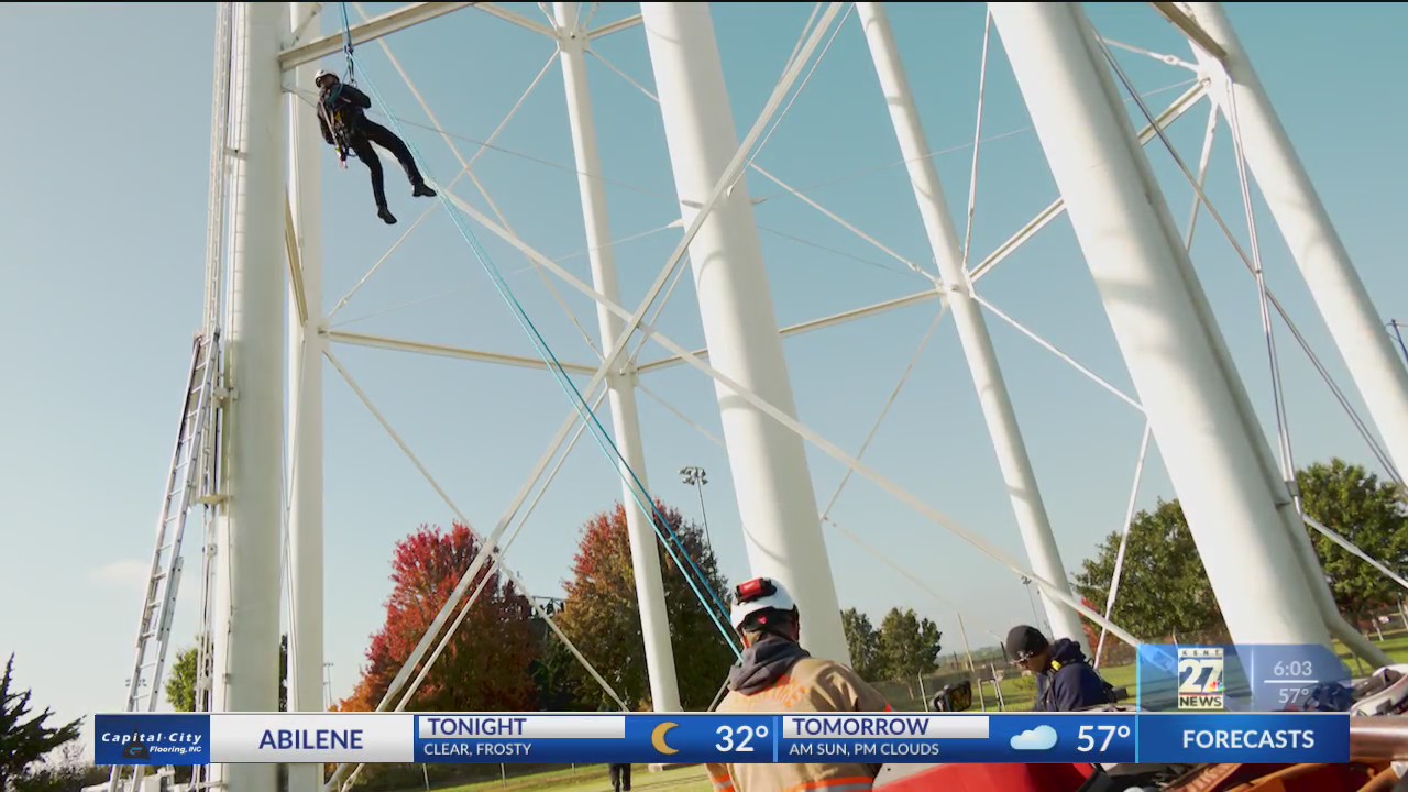 Firefighters climb water tower for training – KSNT 27 News