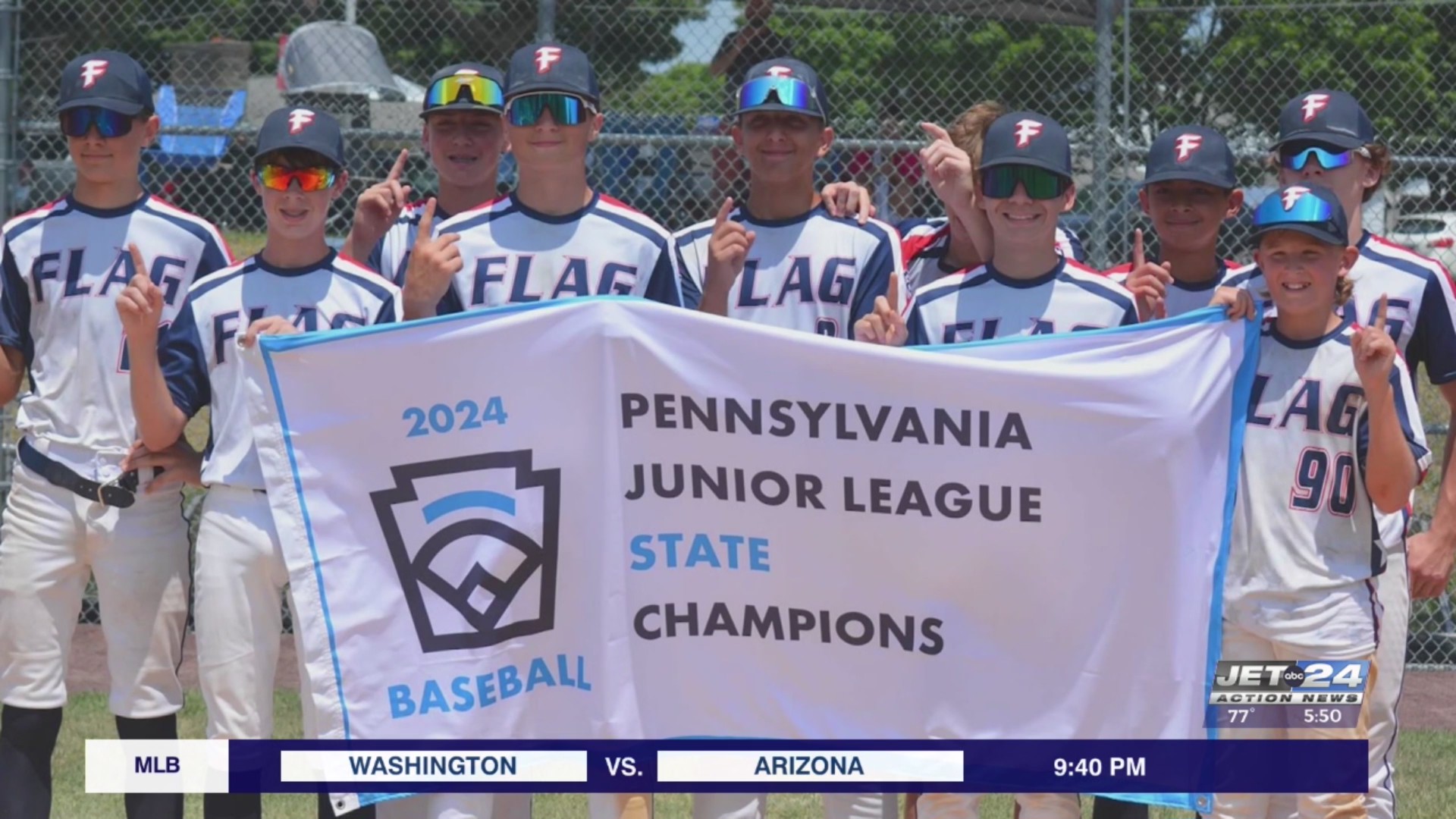 PA junior little league F.L.A.G. baseball live in studio – WJET/WFXP ...