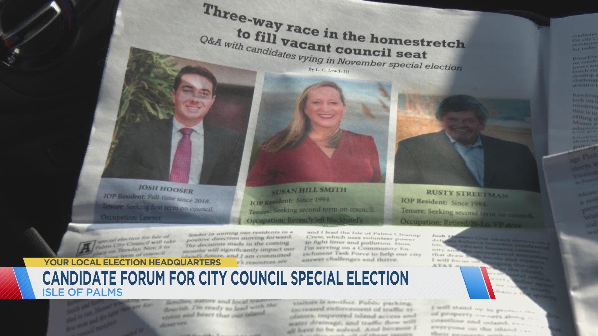 Candidates discuss issues during IOP forum – WCBD News 2