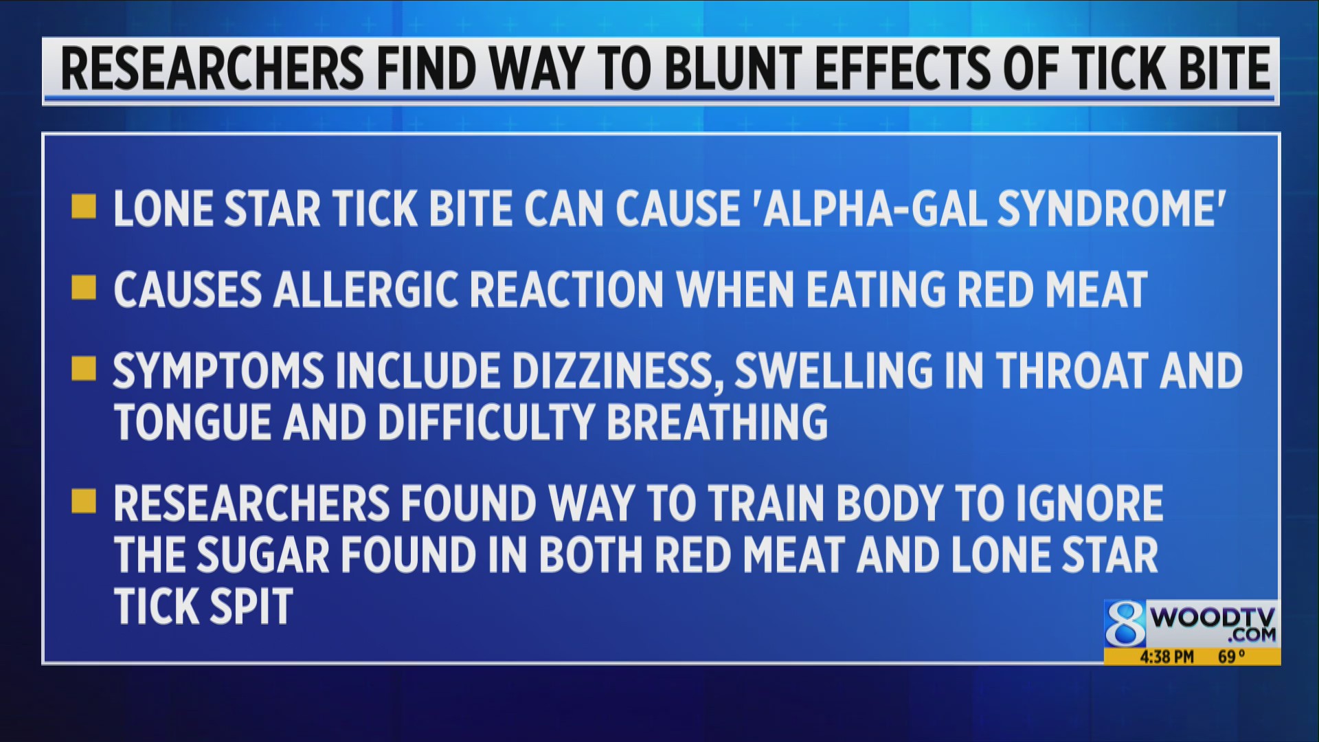 Michigan researchers find way to blunt red meat allergy caused by ticks ...