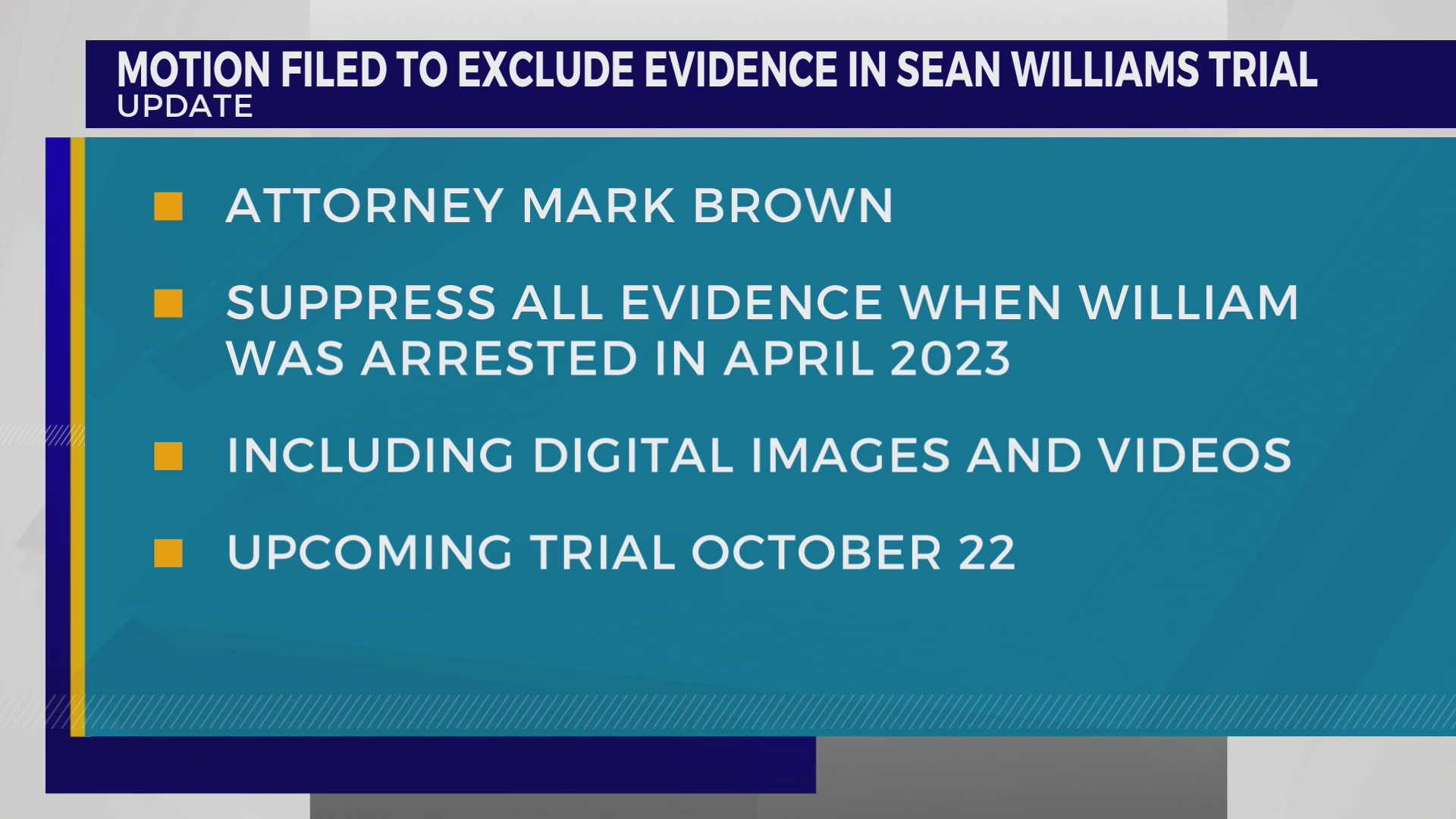 New details on Sean Williams arrest in motion to suppress evidence ...