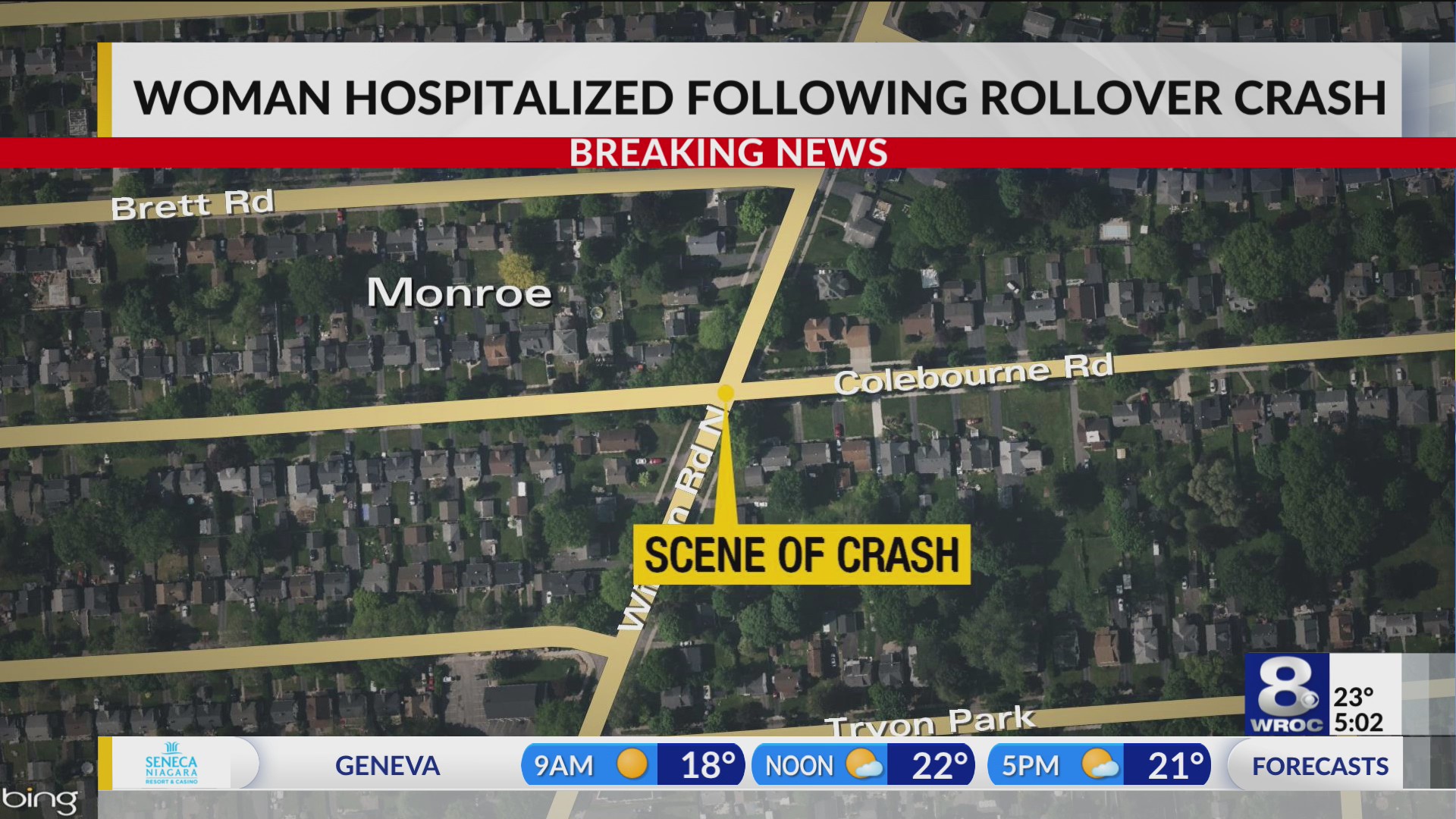 Driver injured after rollover crash on N. Winton Road – RochesterFirst