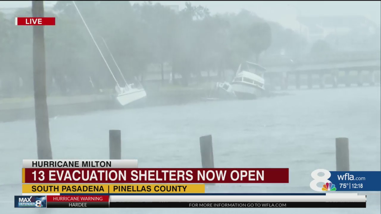 Hurricane Milton coverage from South Pasadena – WFLA