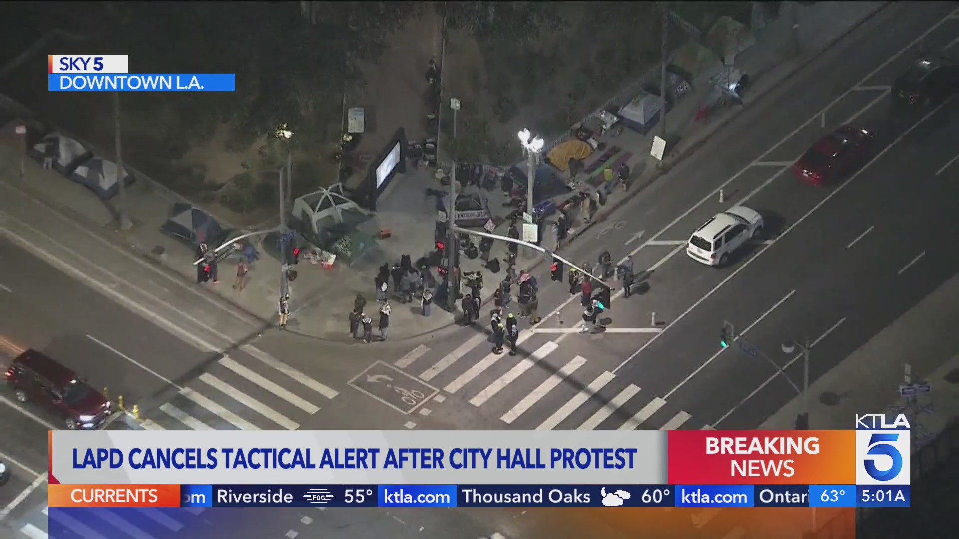 LAPD cancels citywide tactical alert after encampment erected outside ...