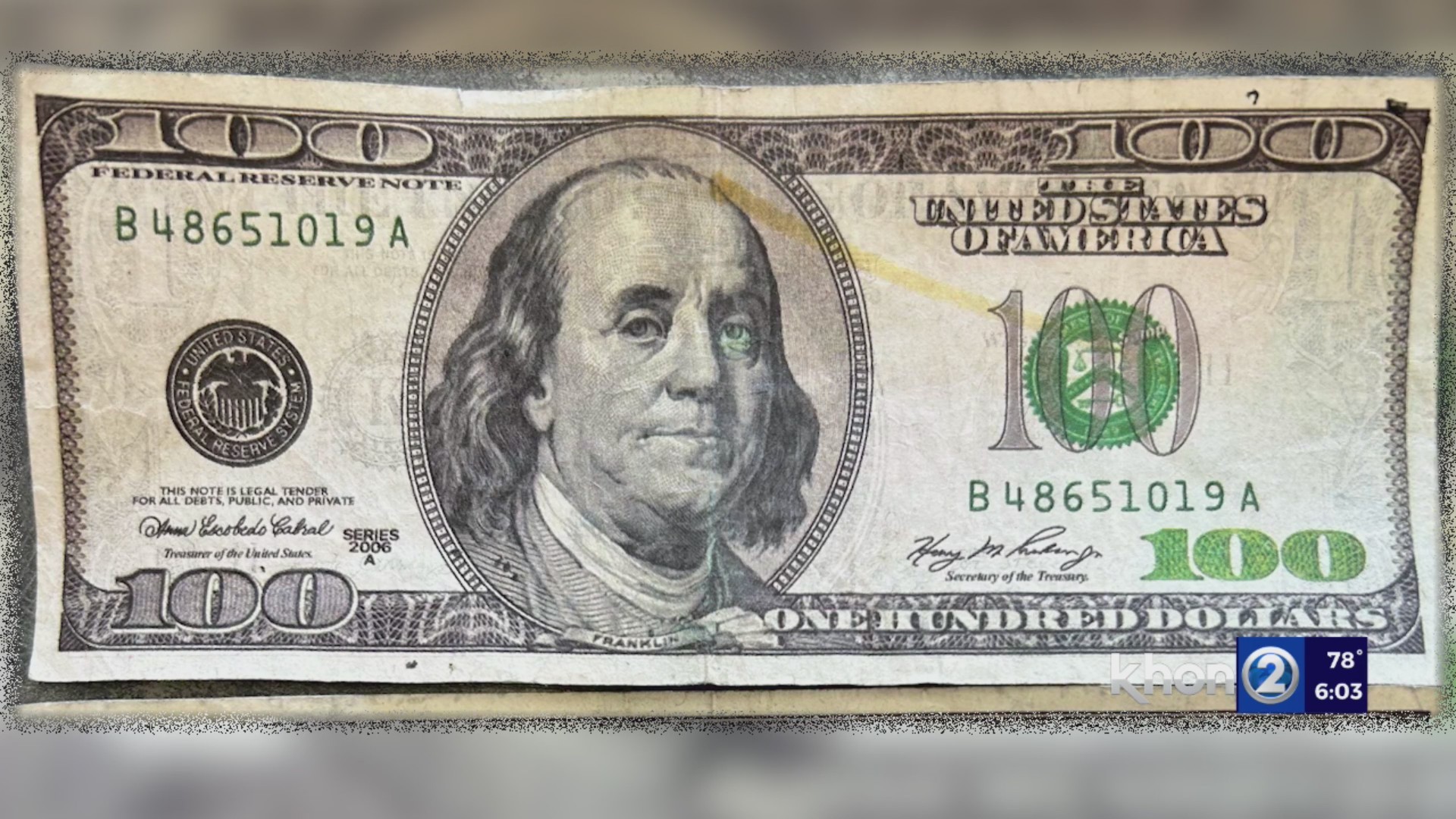 Police warn of people scrubbing $1 bills, turning them into $100 – KHON2