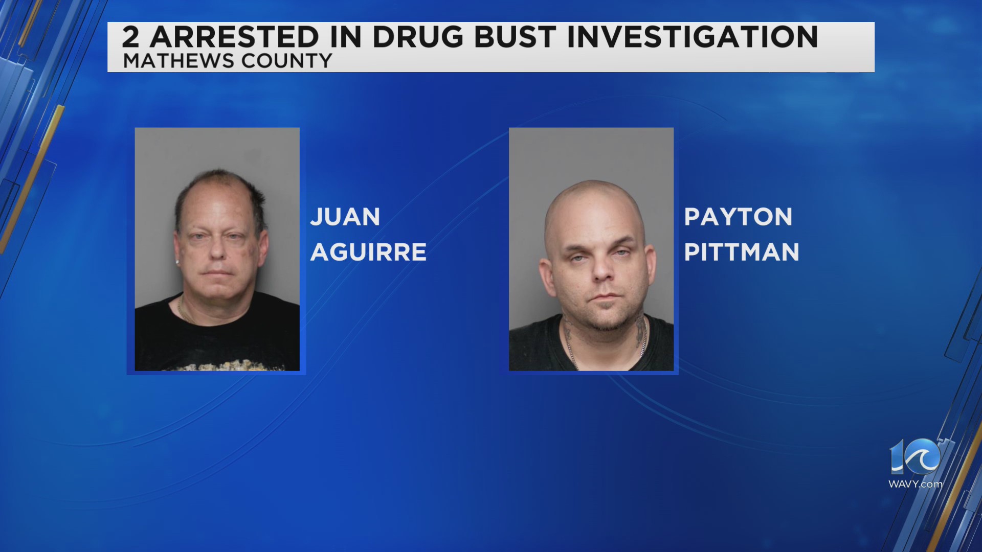 Two arrested in drug bust investigation in Mathews County – WAVY.com
