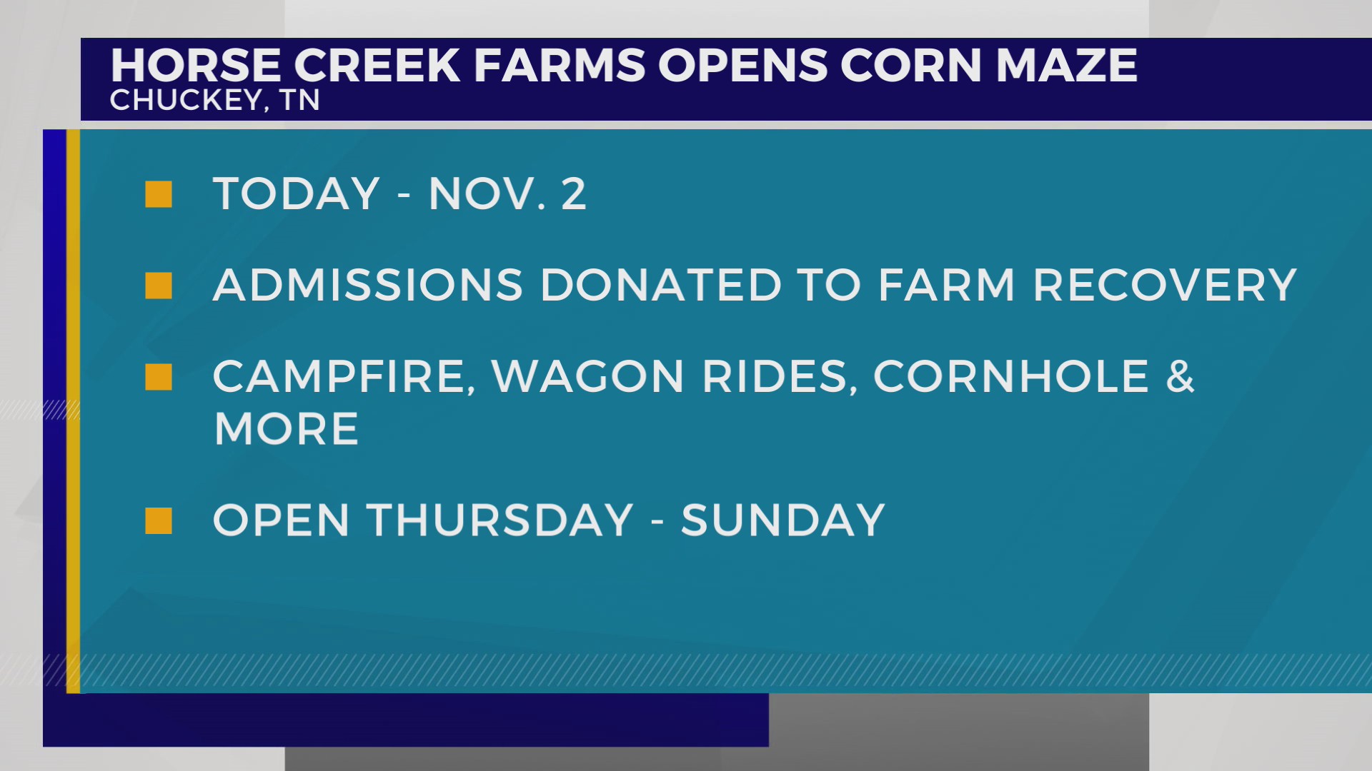 Horse Creek Farms, FFA students hosting corn maze and bush hog raffle ...