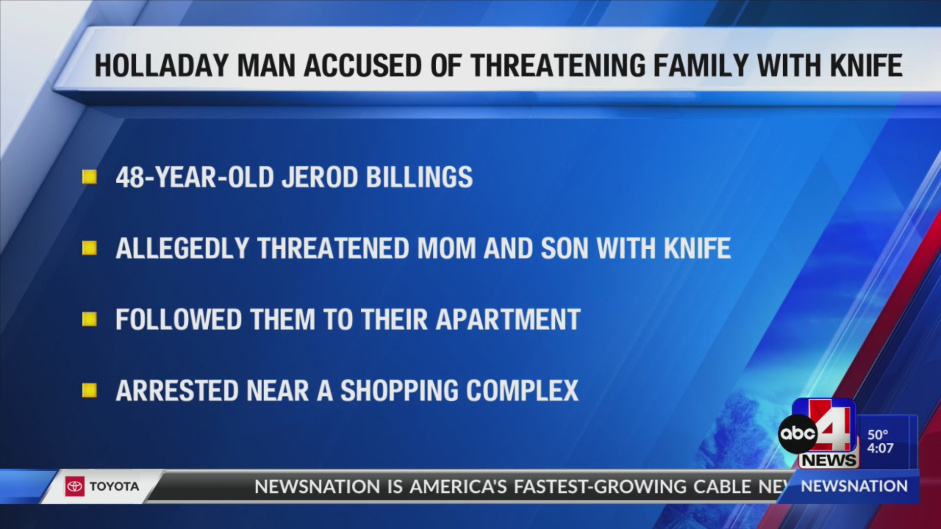 Holladay family followed into apartment building by man with knife ...