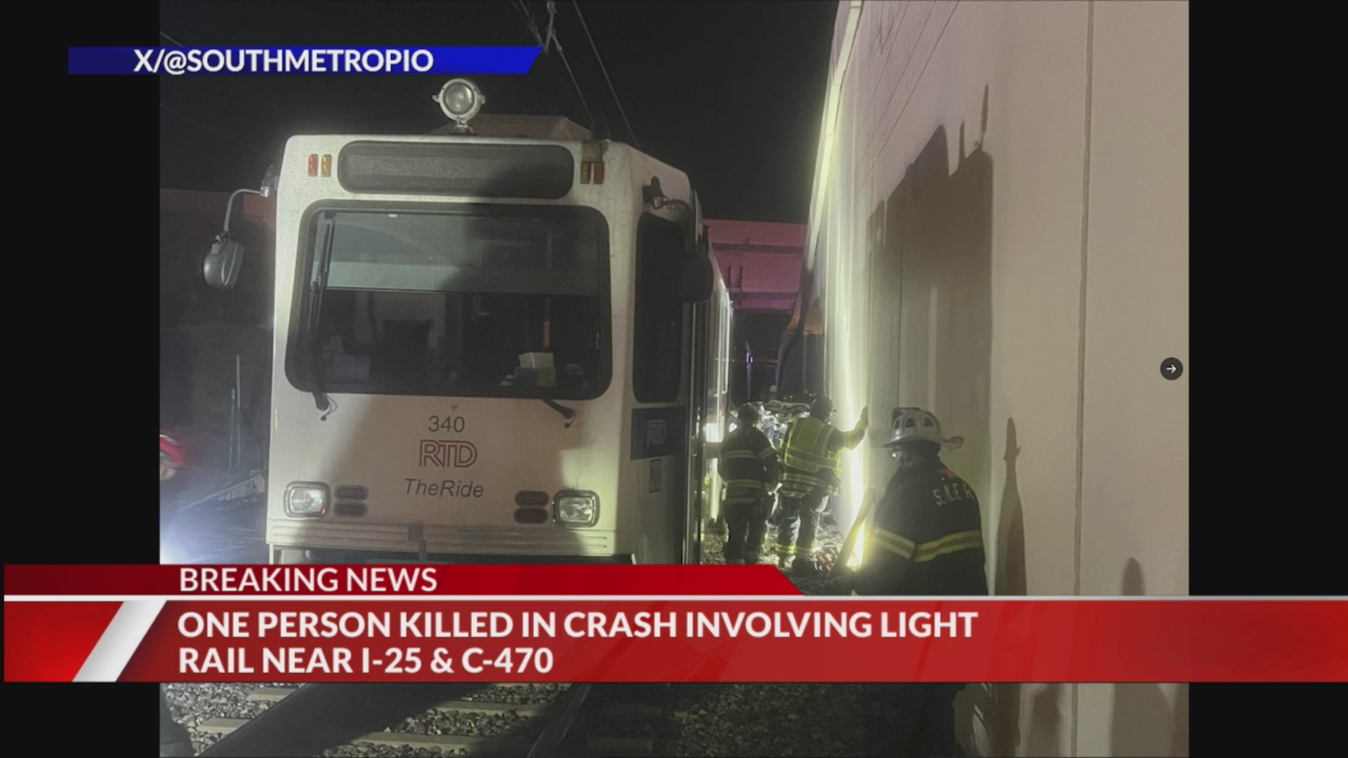1 dead after car drives off overpass, crashes with light rail train ...