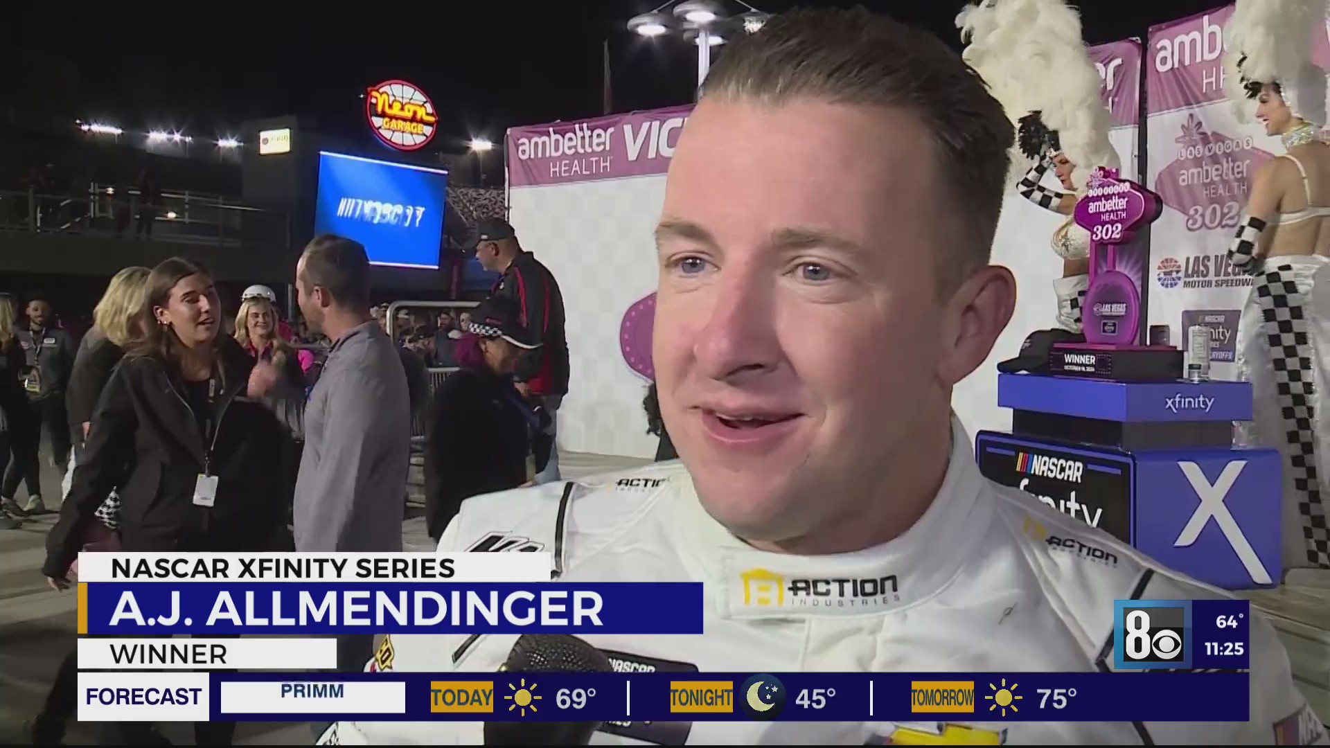 A.J. Allmendinger takes the Nascar Xfinity Series Ambetter Health 302 ...