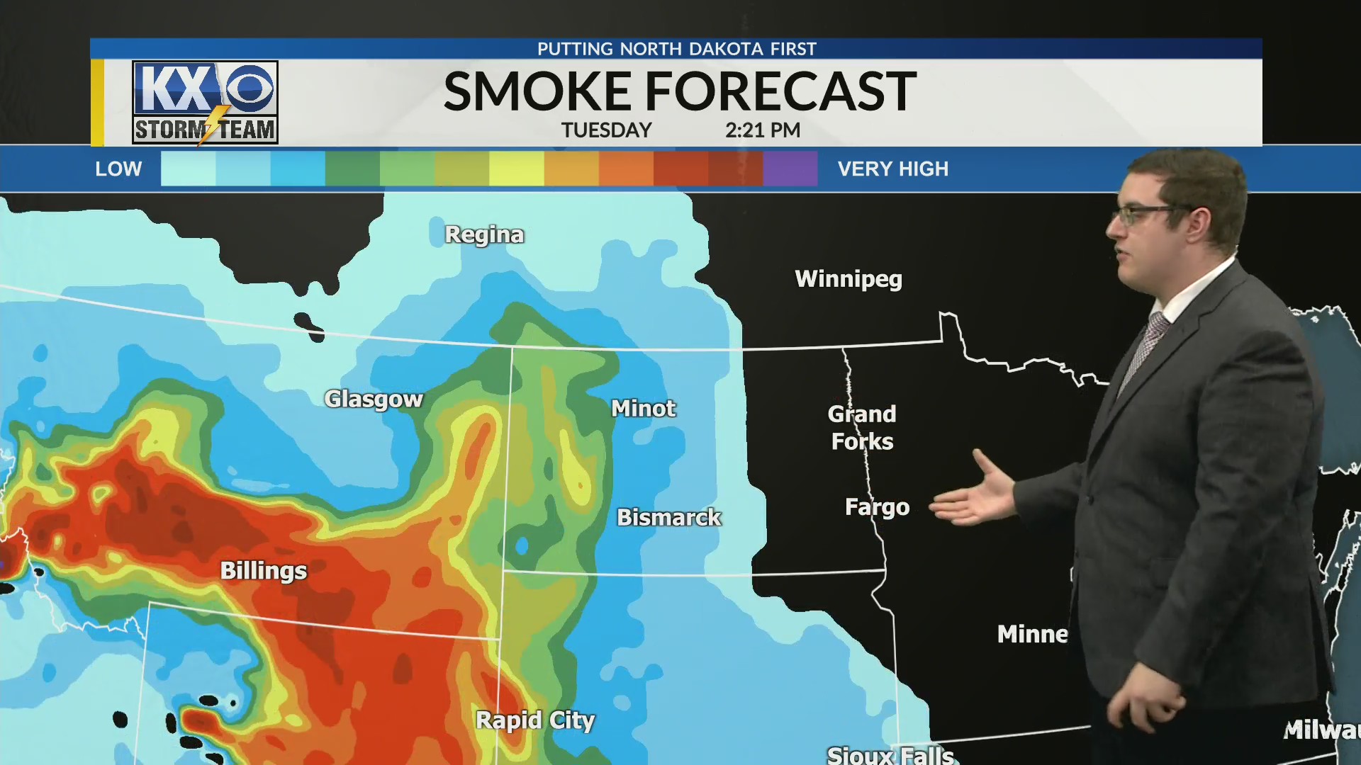 Dry skies and calm winds for the start of the week with wildfire smoke ...