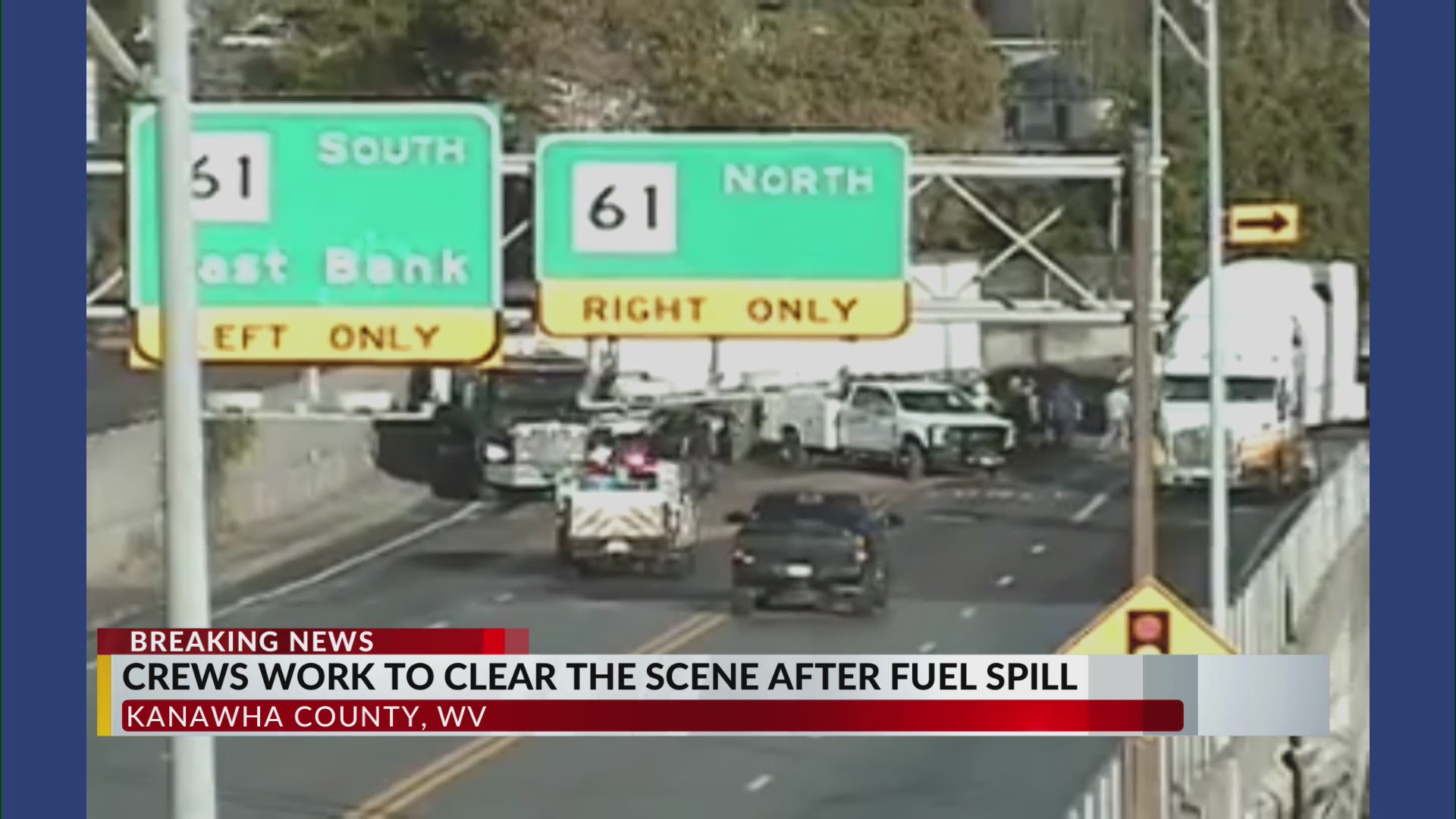 Fuel spill shuts down bridge on-ramp in Kanawha County – WOWK 13 News