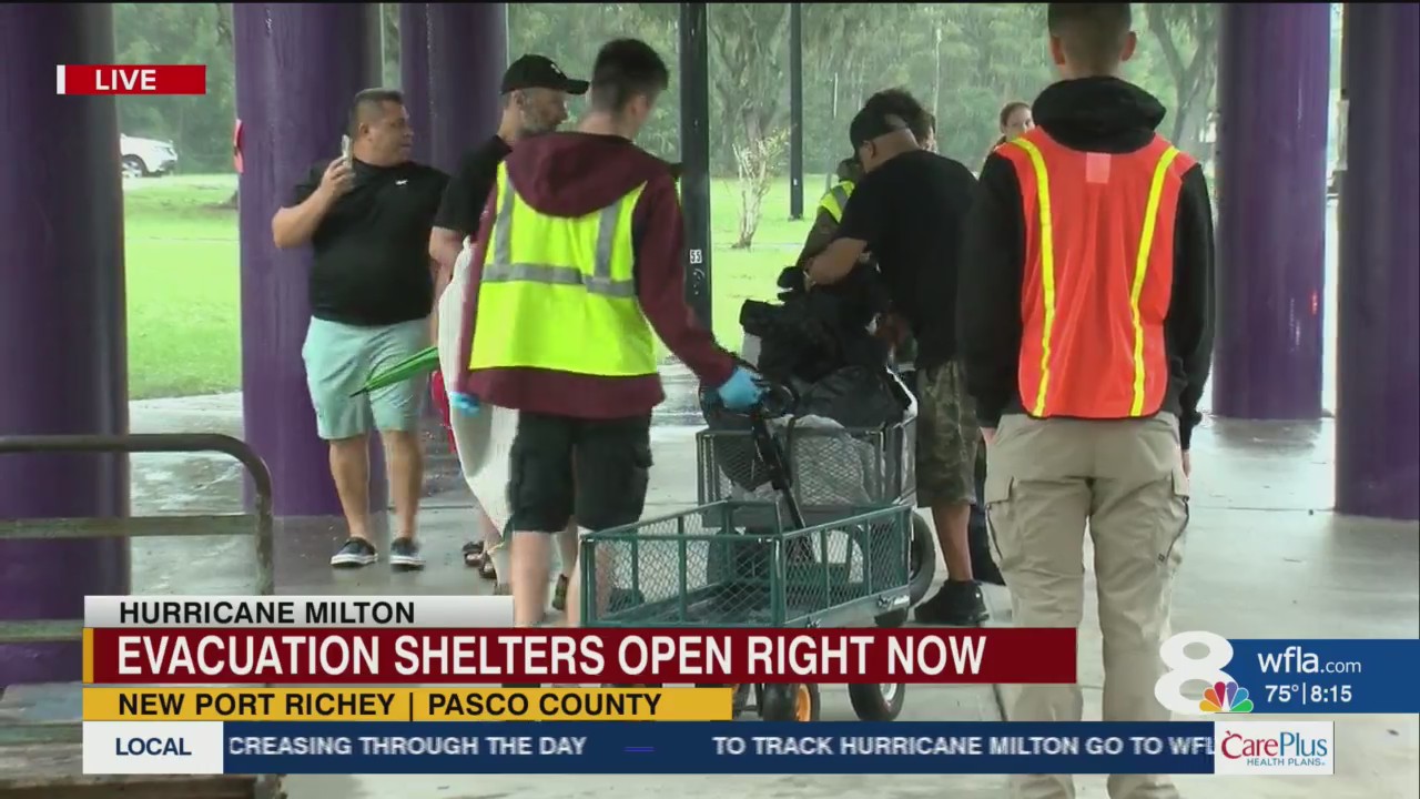 Thousands of residents head to shelters in Pasco County – WFLA