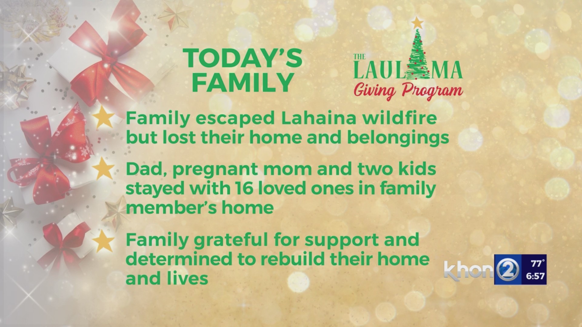Maui family recovering from Lahaina wildfires in need of laulima – KHON2