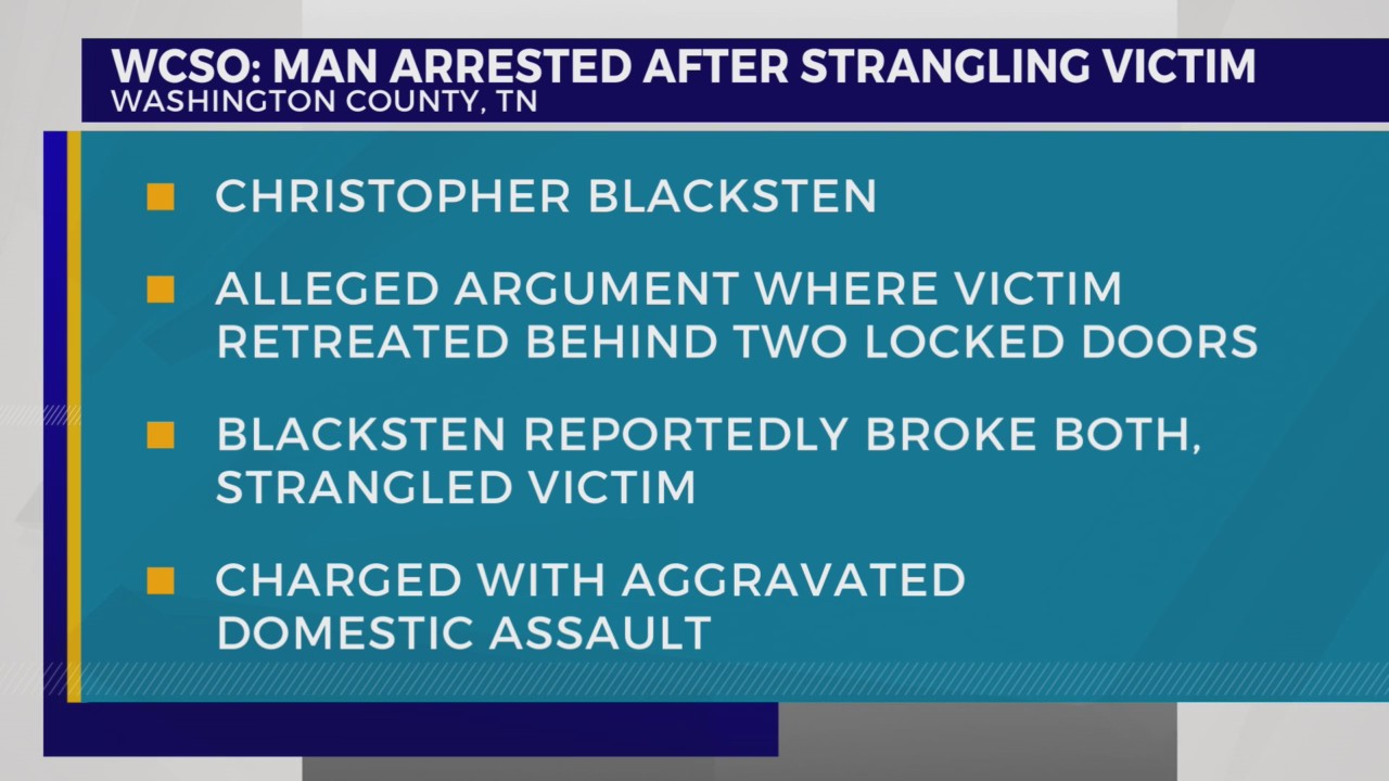 WCSO: Man arrested after breaking through doors, strangling woman until ...
