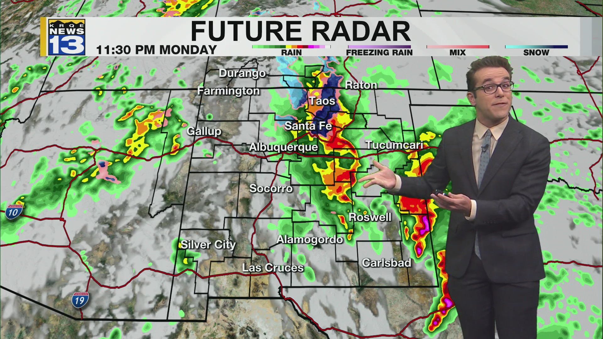 Widespread stormy conditions in New Mexico & Cooler – KRQE NEWS 13 ...