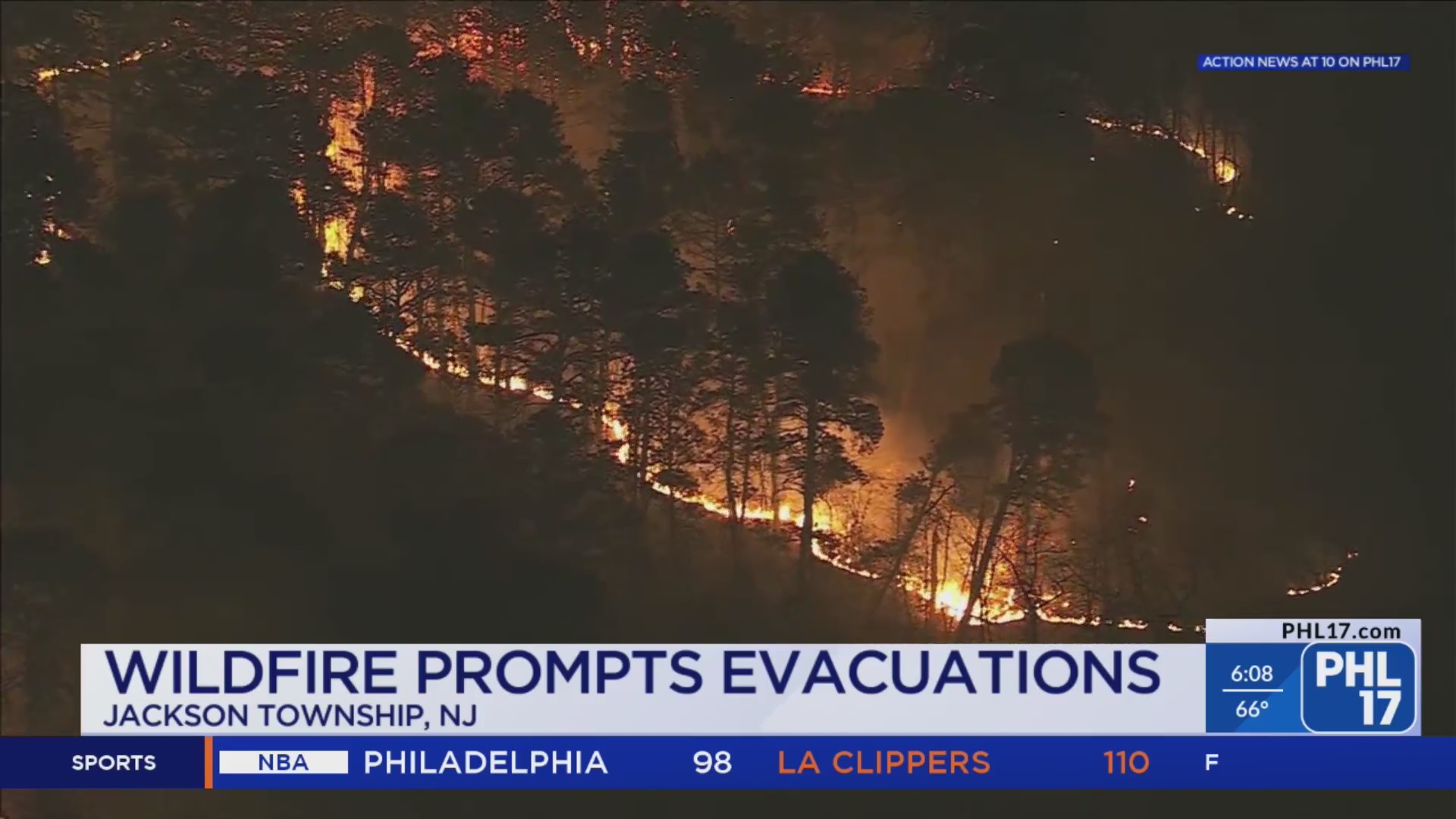 Wildfire prompts evacuation in Jackson Township, NJ – PHL17.com