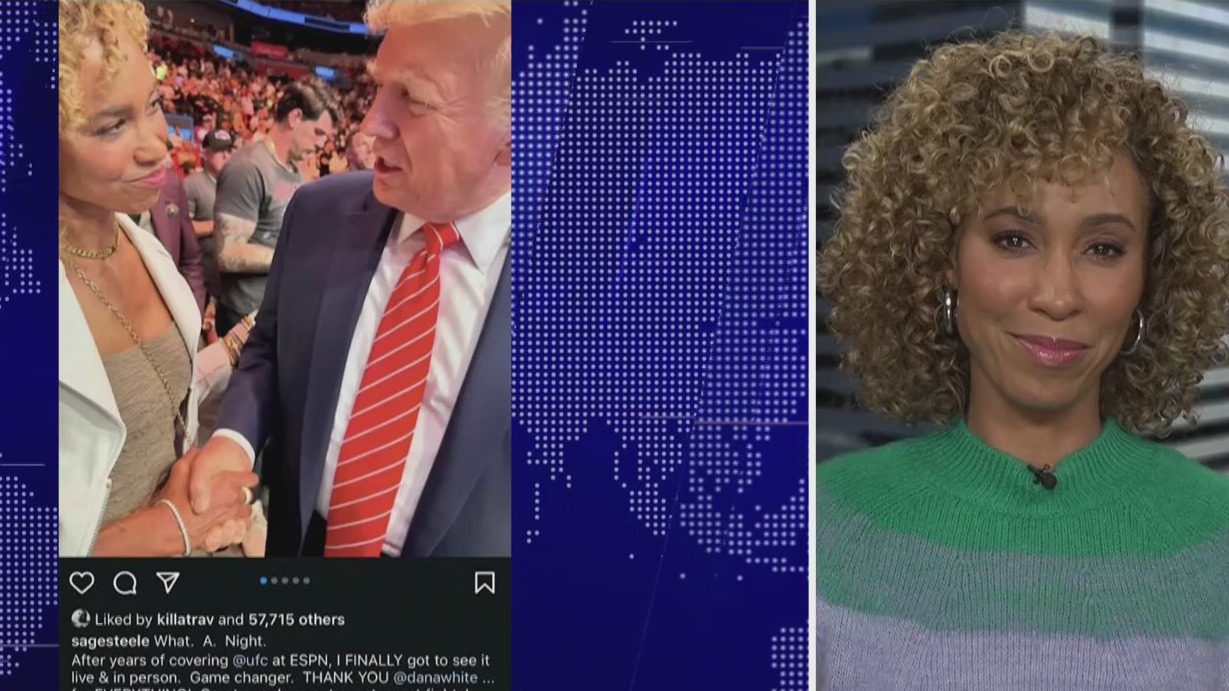 Sage Steele sees backlash over photo with Donald Trump | On Balance ...