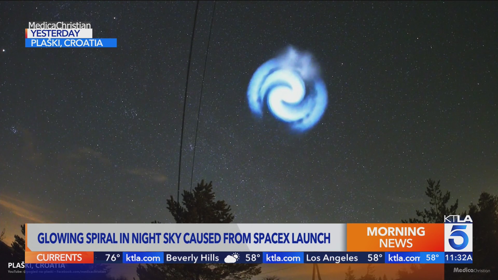Mysterious blob spotted in night sky – KTLA