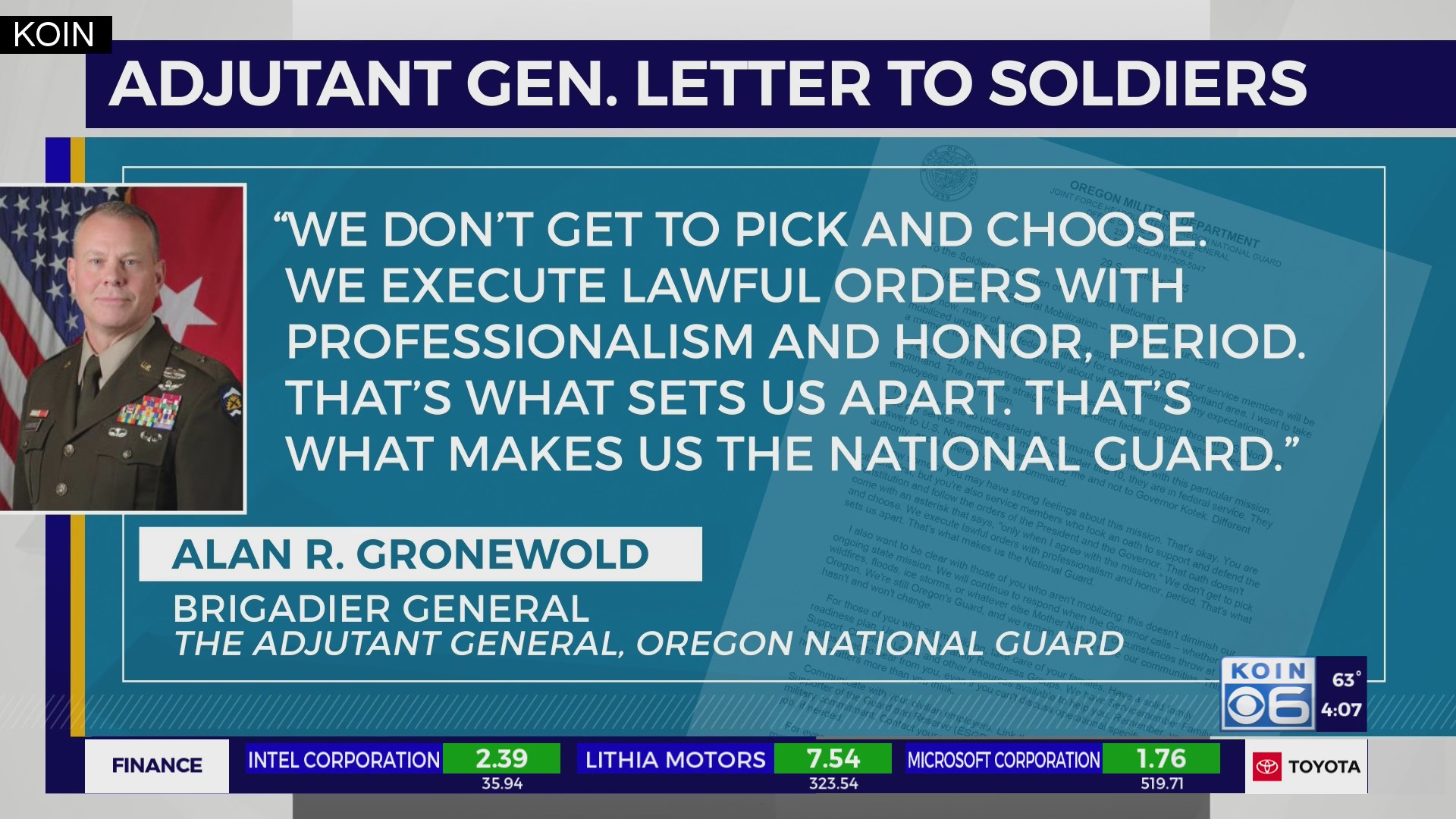 General to National Guard on Portland mission: ‘We don’t get to pick and choose’ – KGET 17 News