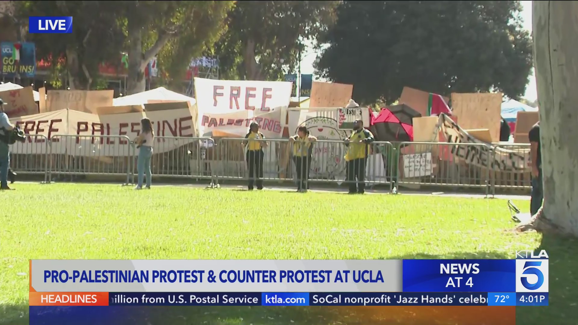 UCLA releases statement after ‘violence’ amid protests of the Israel ...
