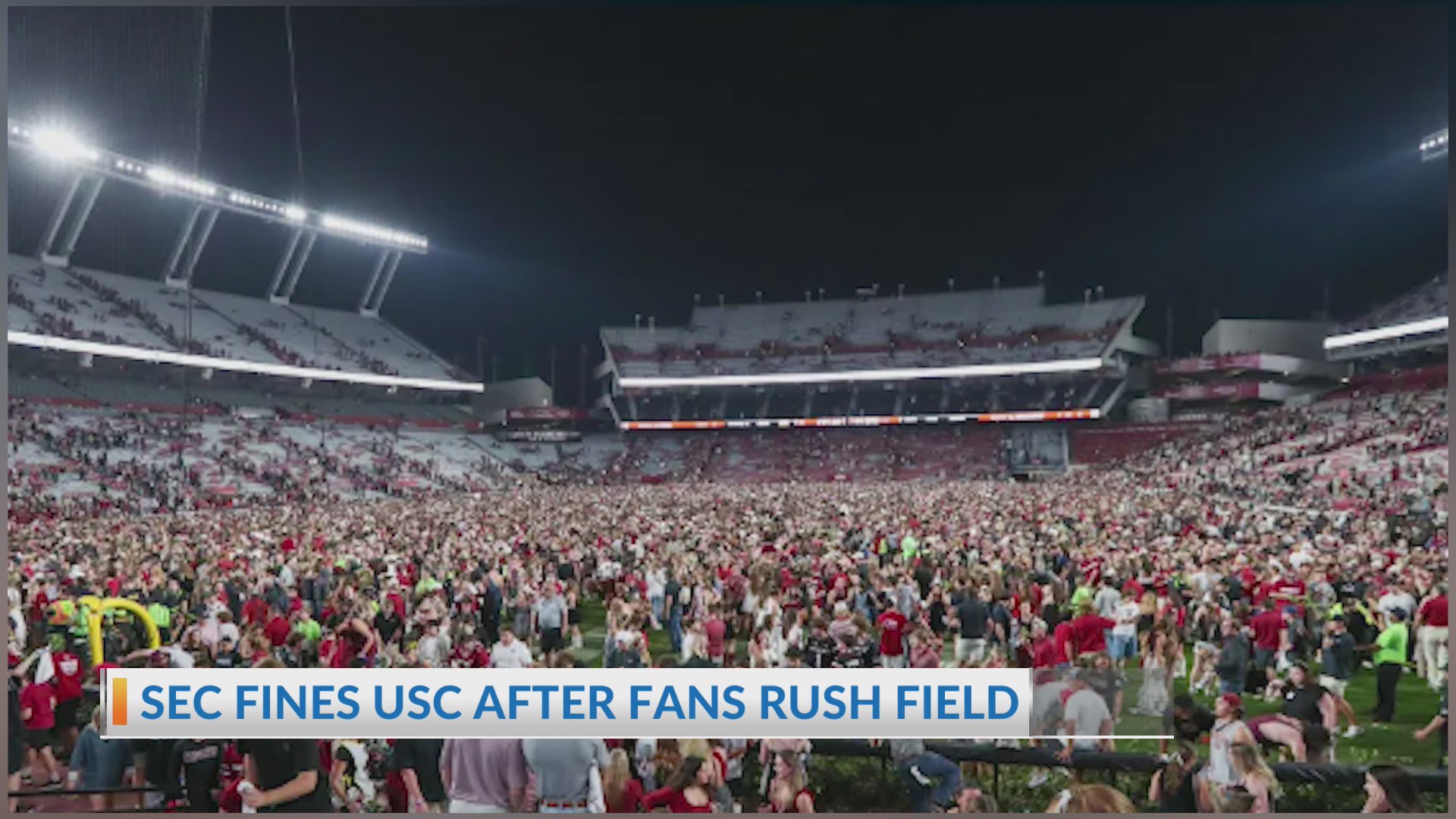 SEC fines USC after fans rushed field – WCBD News 2