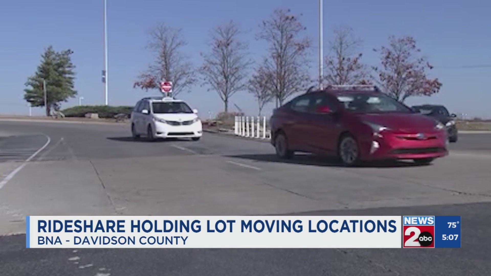 Rideshare holding at Nashville International Airport moving locations ...