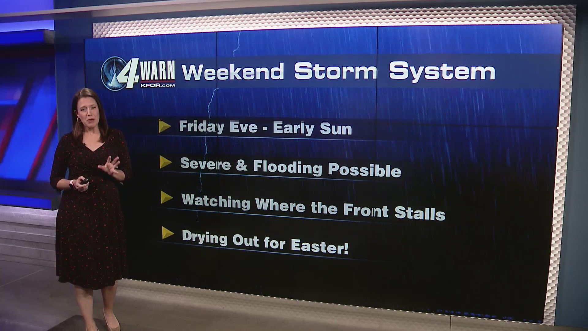 Emily Sutton details the latest storm timing for the holiday weekend (4 ...
