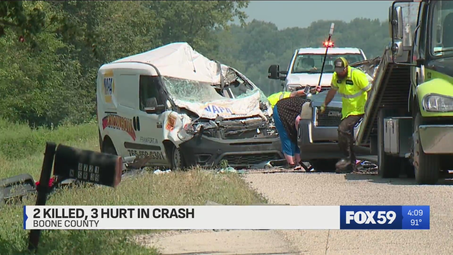 2 dead, 3 injured in Boone County concrete truck crash – Fox 59