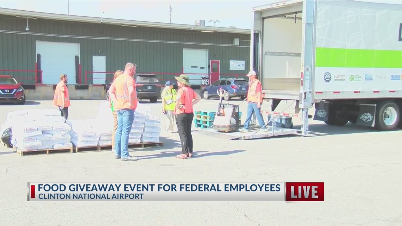 Food giveaways at Clinton National Airport amid government shutdown ...