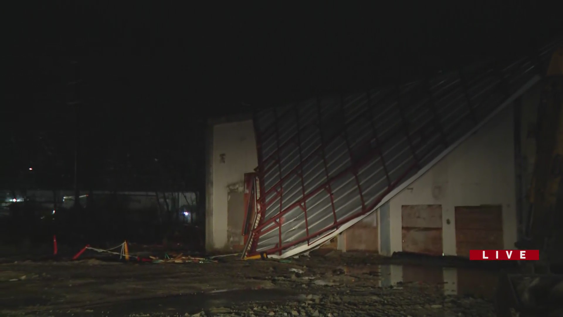 Violent winds rip the roof off a home in Steger during Wednesday’s ...