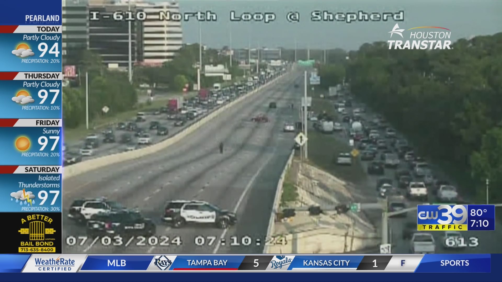 Deadly crash closes part of 610 North Loop at Shepherd – CW39 Houston