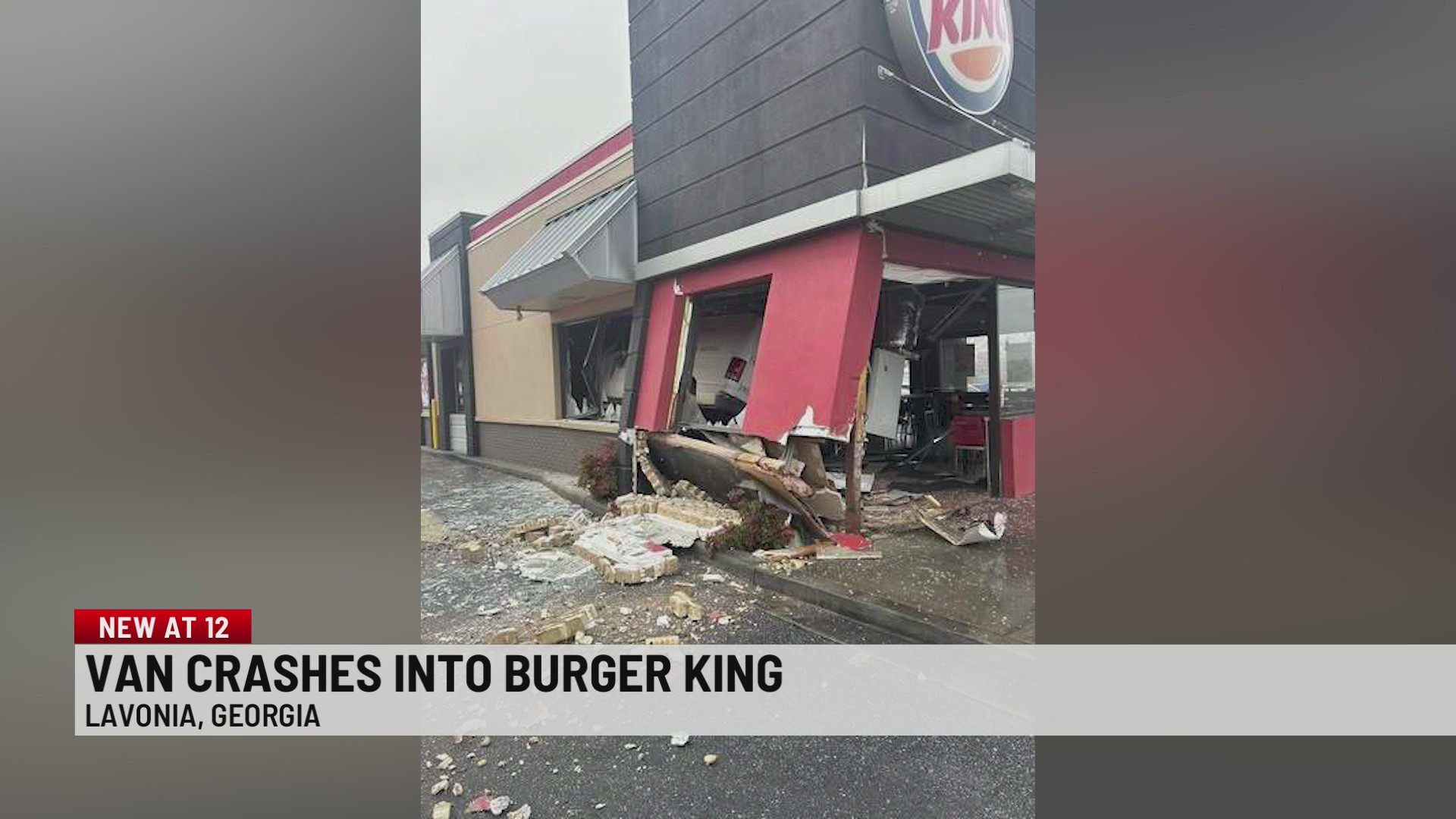PHOTOS: Van crashes into Burger King in Georgia – WSPA 7NEWS