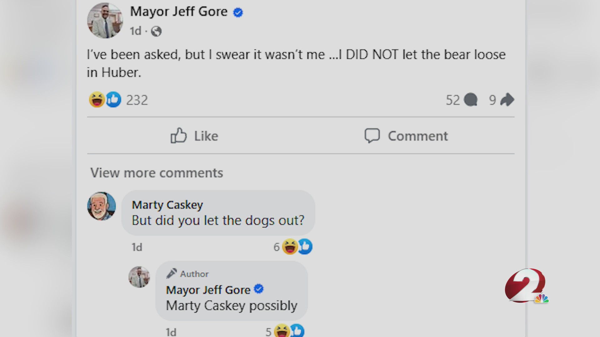 Local mayor sets the record straight about recent bear sightings – WDTN.com