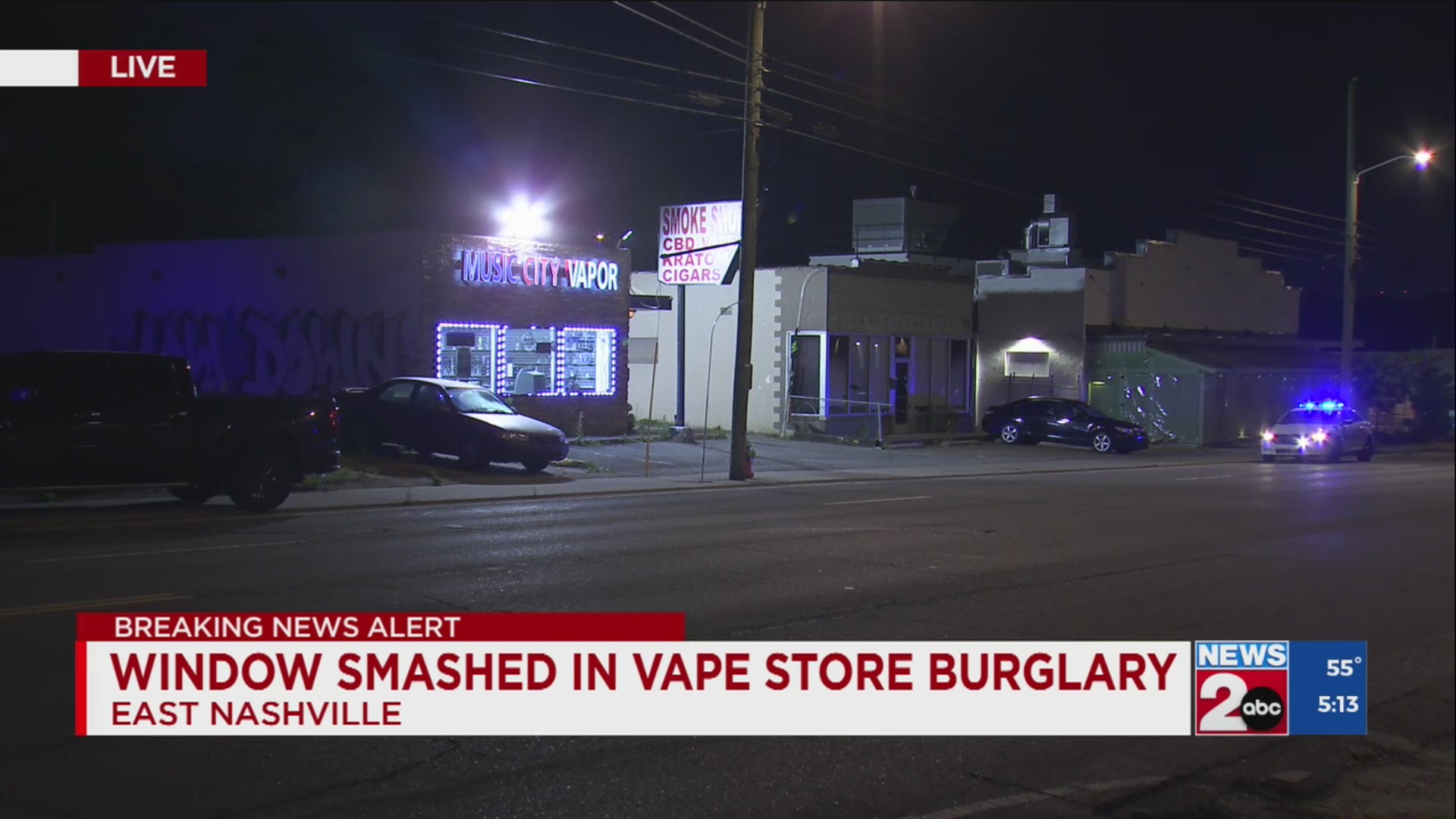 Window smashed in vape store burglary – WKRN News 2