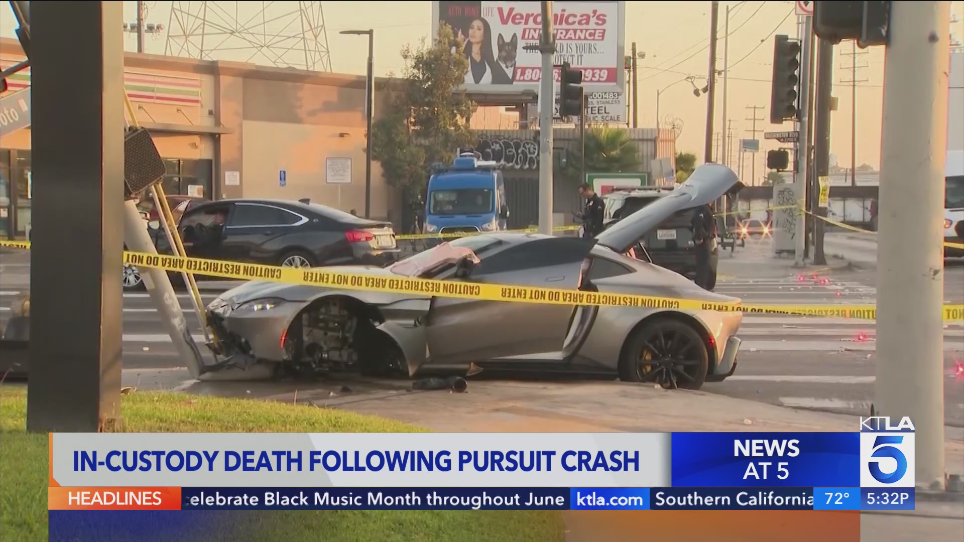 Aston Martin driver dead after crashing into pole during L.A. pursuit ...
