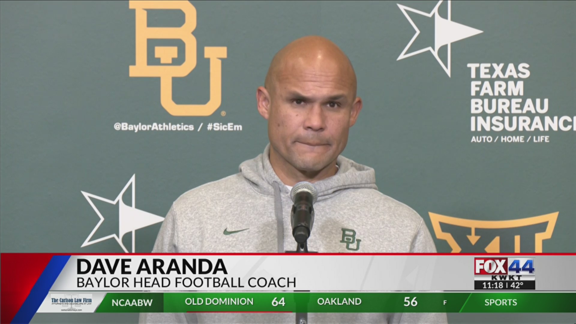 Baylor Bears beat Kansas Jayhawks 45-17 – KWKT – FOX 44