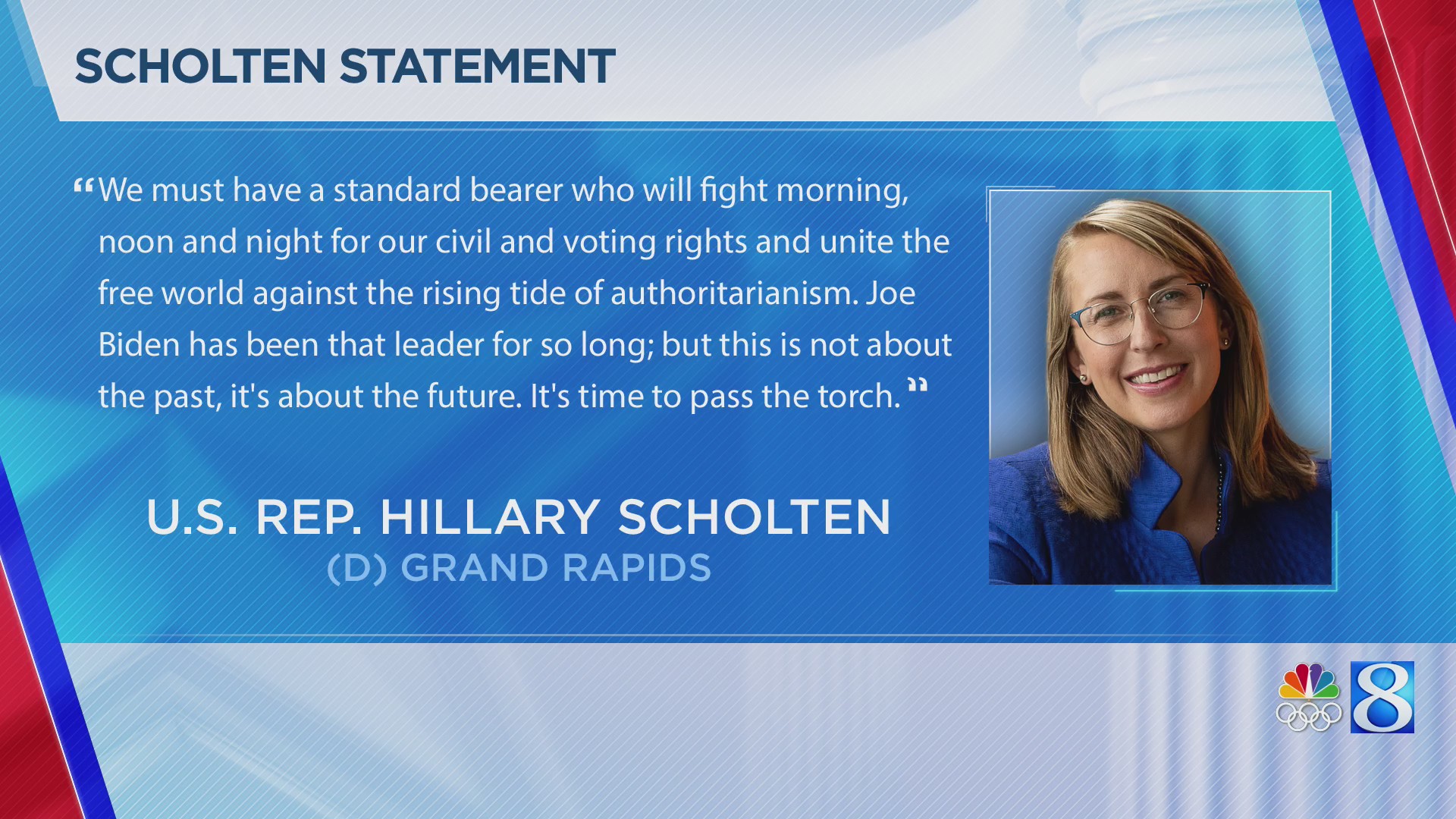 Rep. Hillary Scholten calls for Biden to ‘step aside’ – WOODTV.com