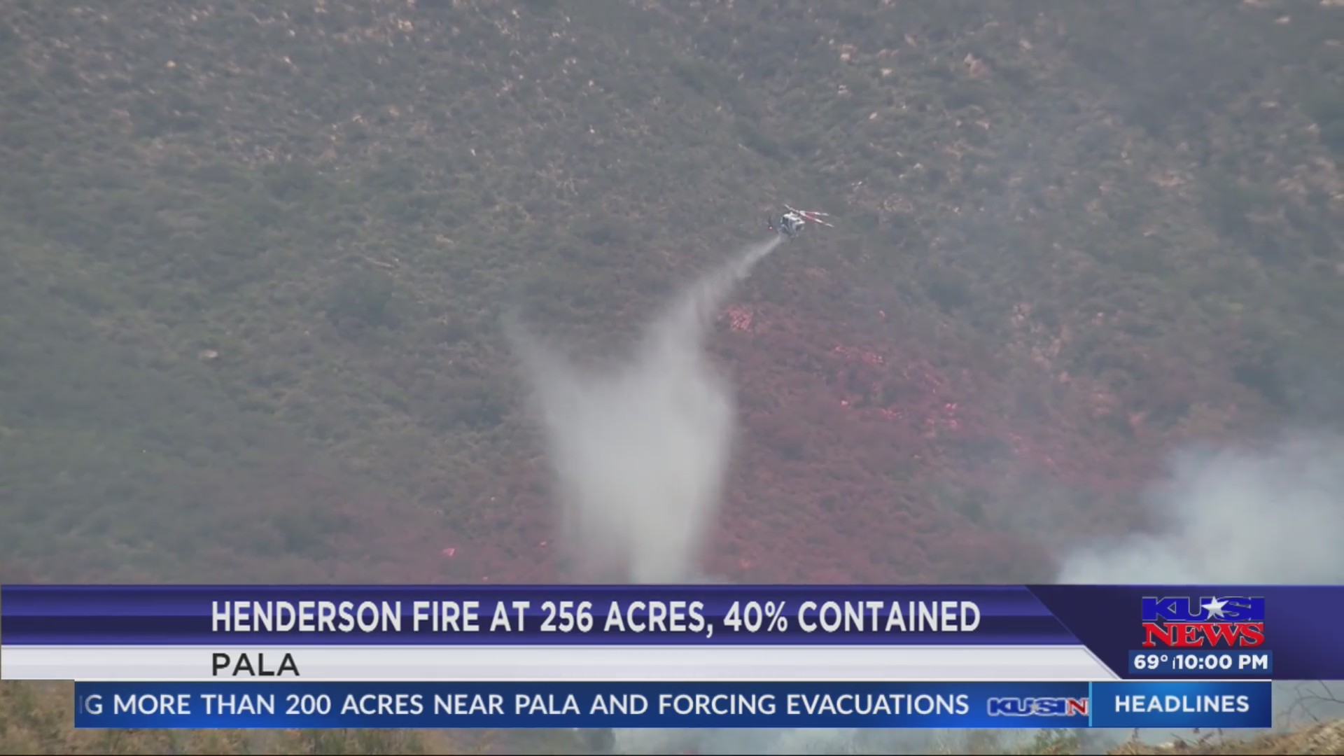 Pala brush fire grows to nearly 300 acres, evacuation warnings in place ...
