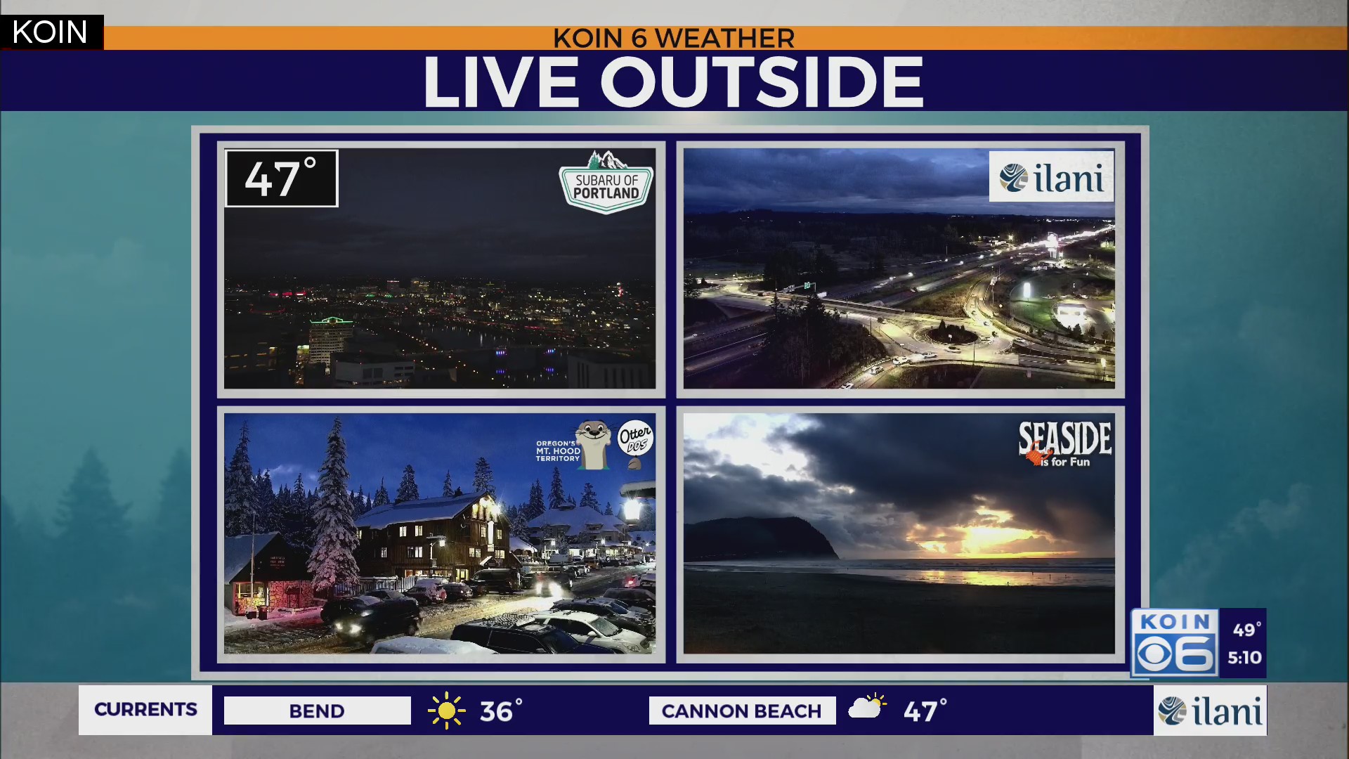 Quad weather cam shot – KOIN.com