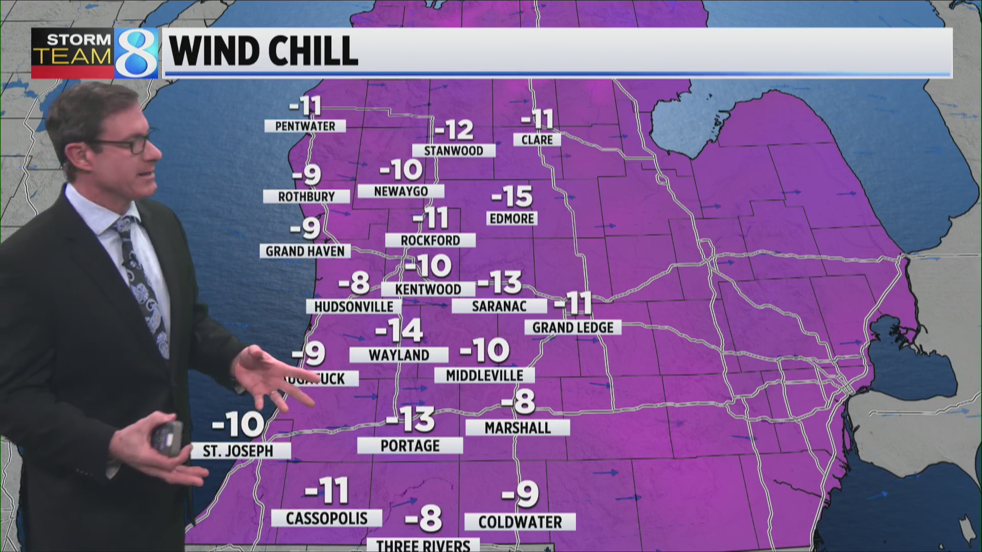 Frigid temps, blowing lake-effect as Arctic blast arrives – WOODTV.com