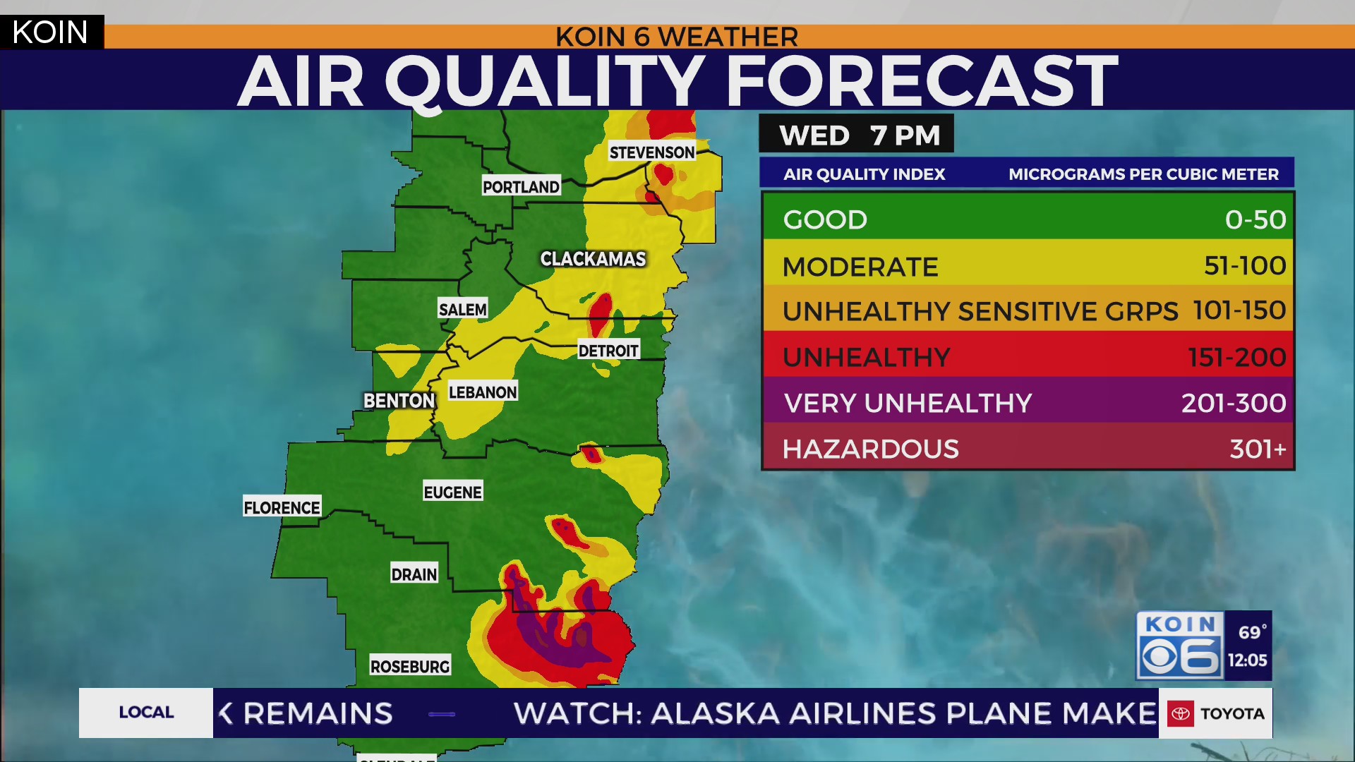 Portland air quality to worsen as wildfire smoke pushes west – KOIN.com