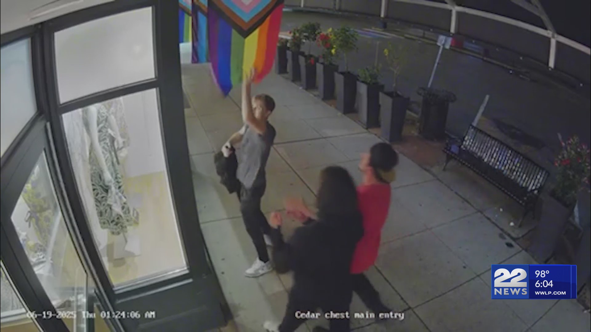 Suspects rip down, burn pride flags in Northampton – WWLP