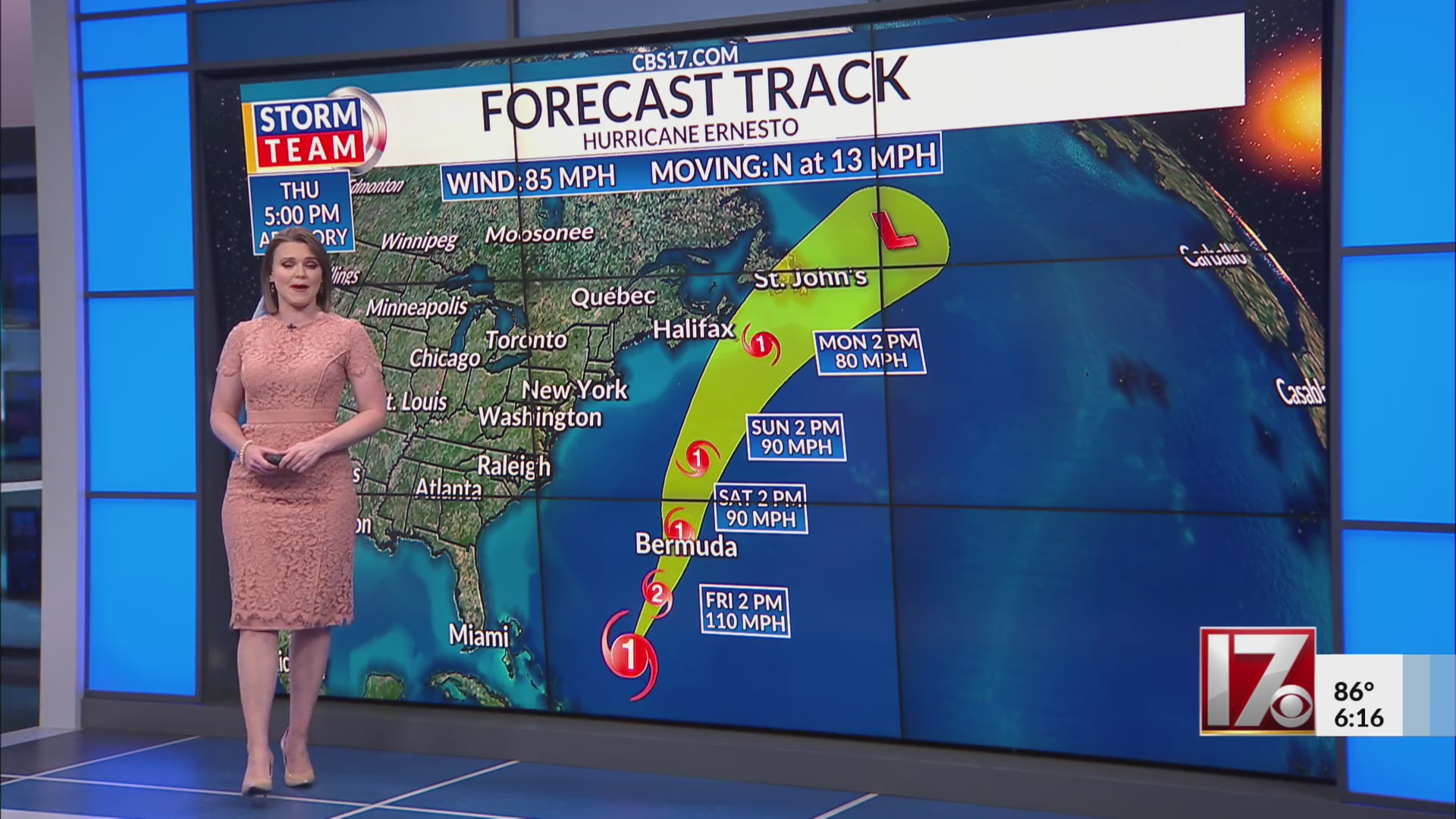 Tracking Hurricane Ernesto and its effects on the NC coast – CBS17.com