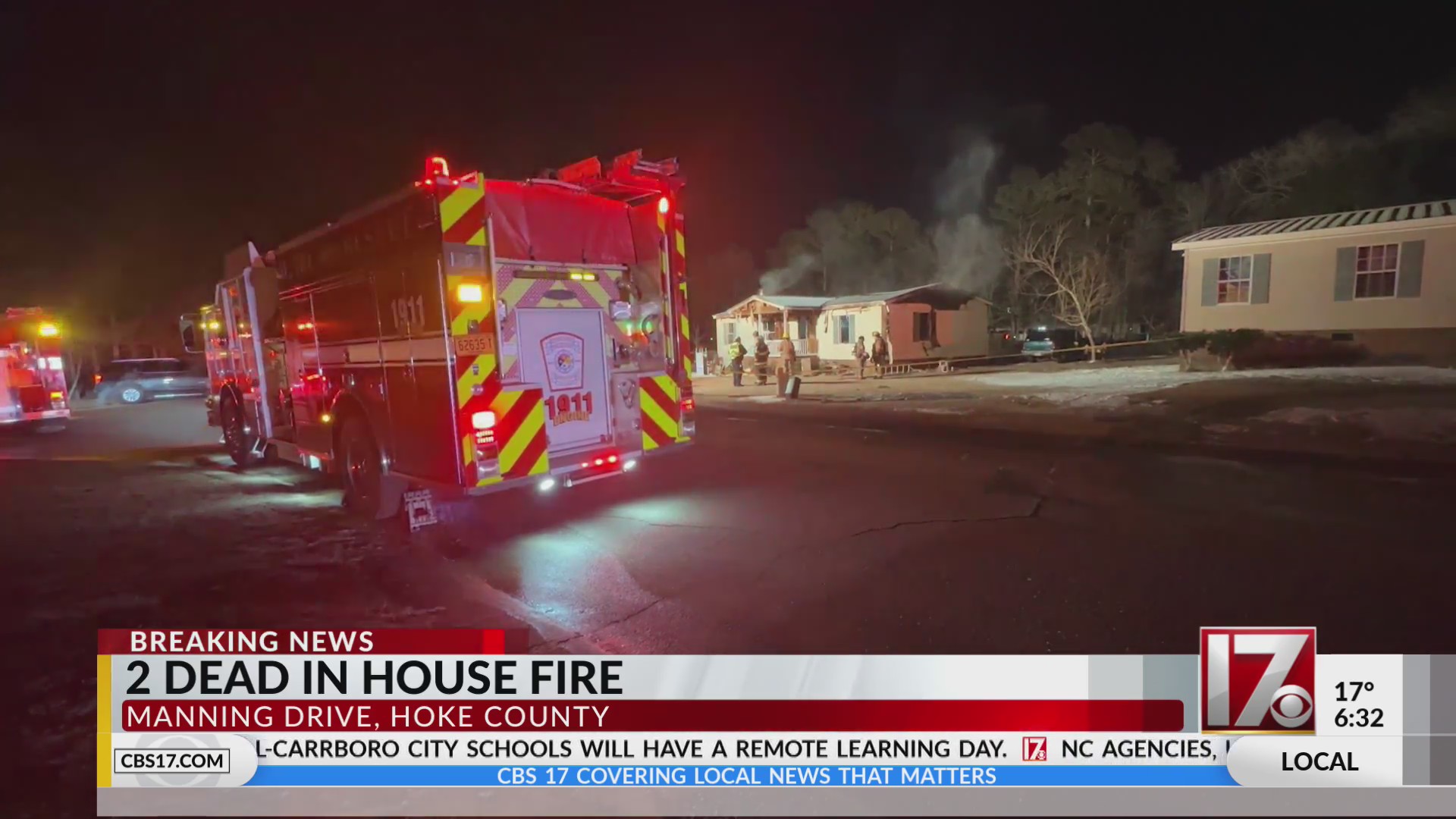 2 dead in modular house fire in Hoke County: Fire Chief – CBS17.com