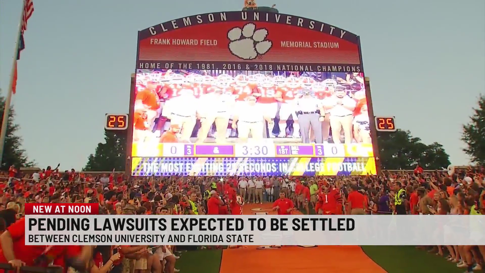 Clemson Univ. set to approve ACC lawsuit settlement – WSPA 7NEWS