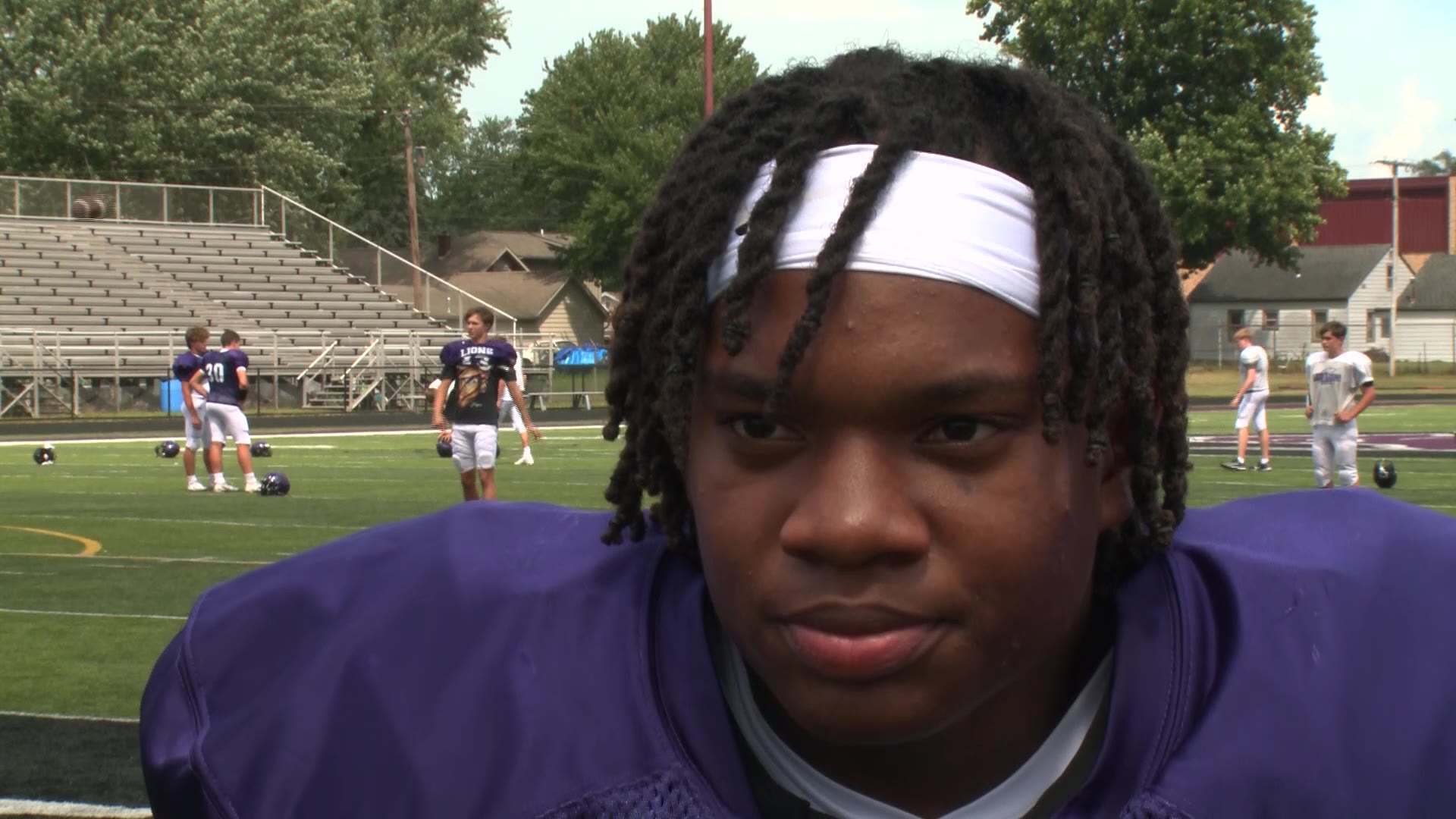 Nathan Foster full interview at Leo Lions football practice on 8/12/25 ...
