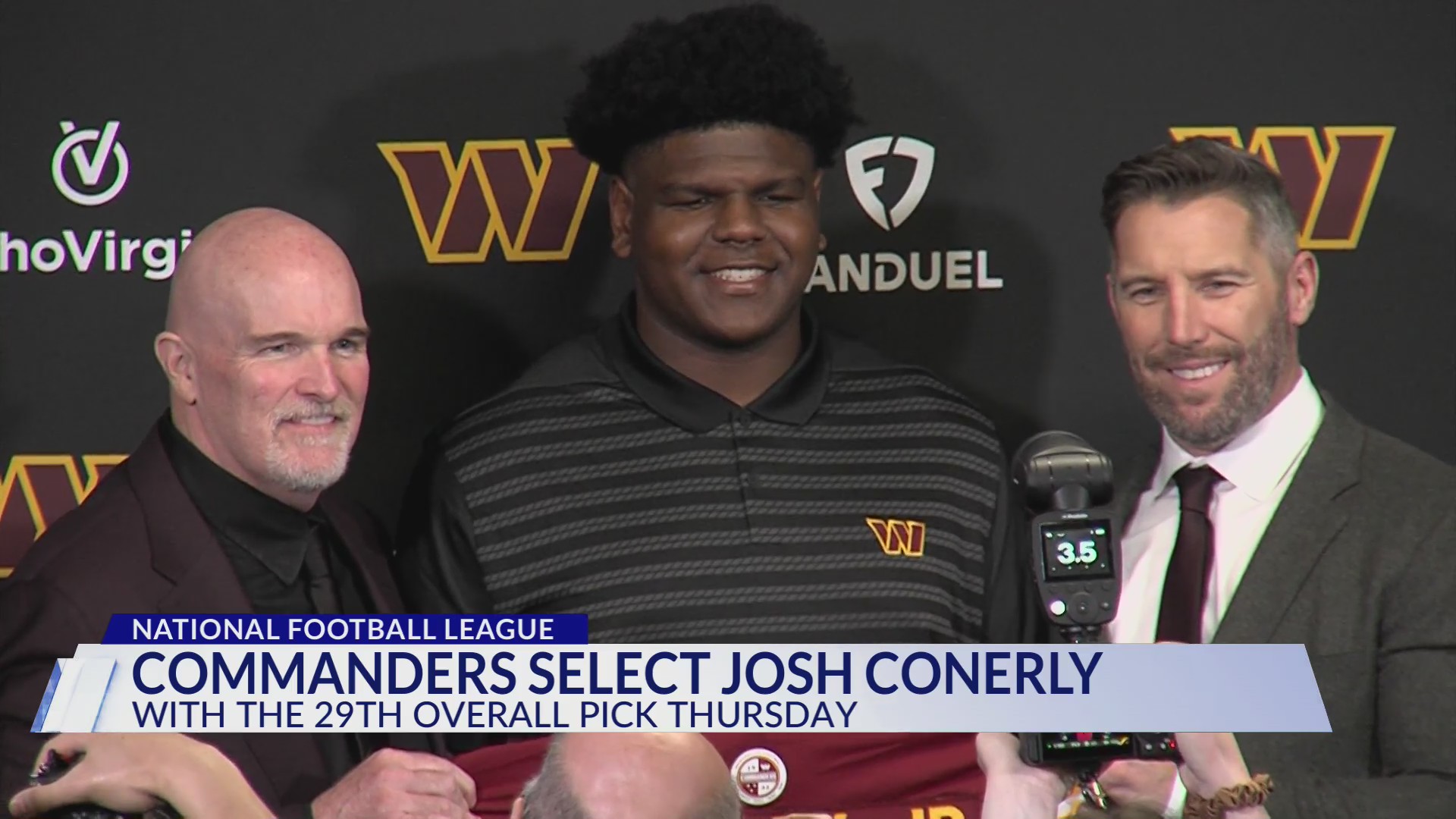Commanders introduce first round pick Josh Conerly Jr. – DC News Now ...