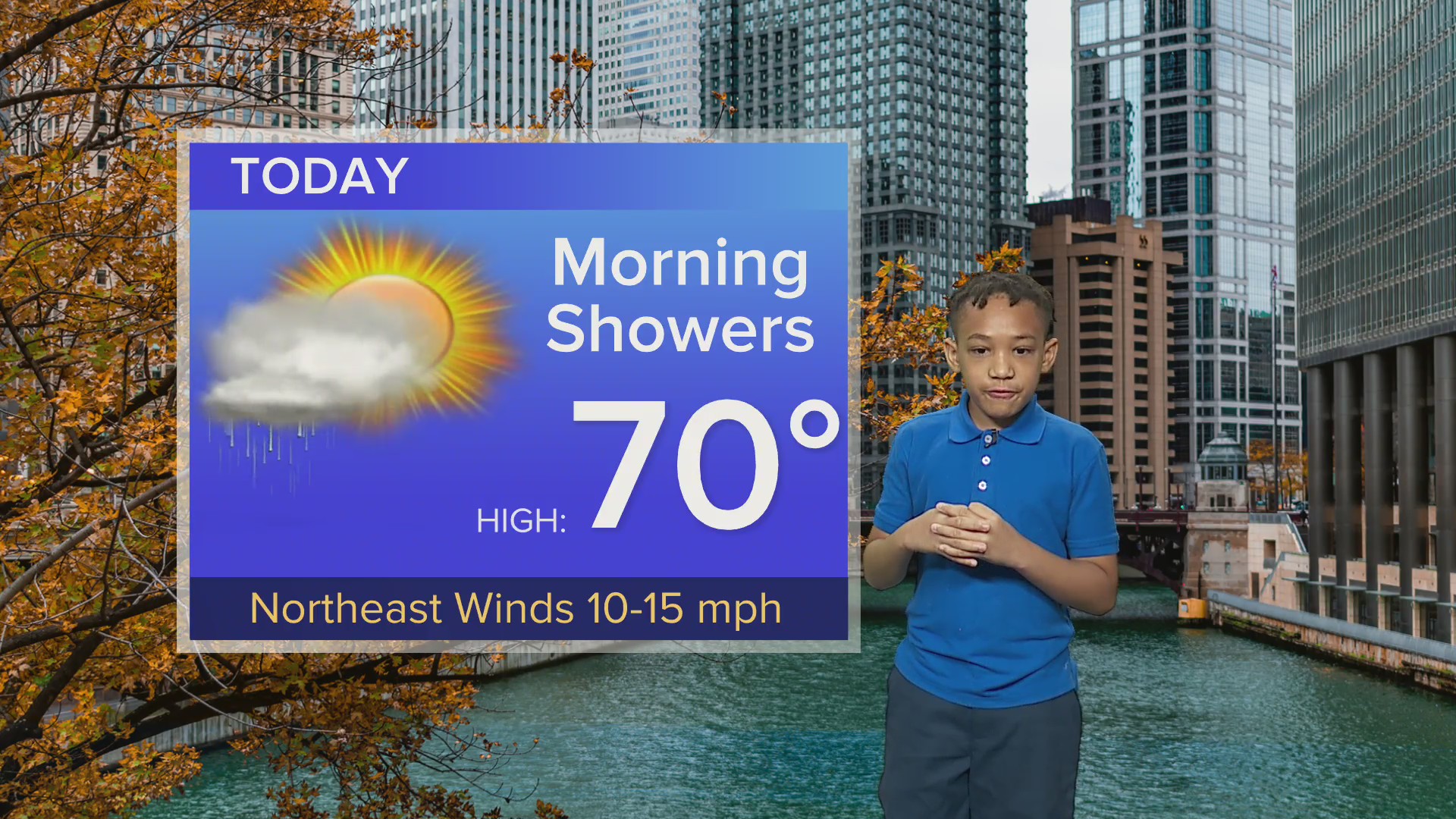 4th grader reports Friday’s weather forecast – WGN-TV
